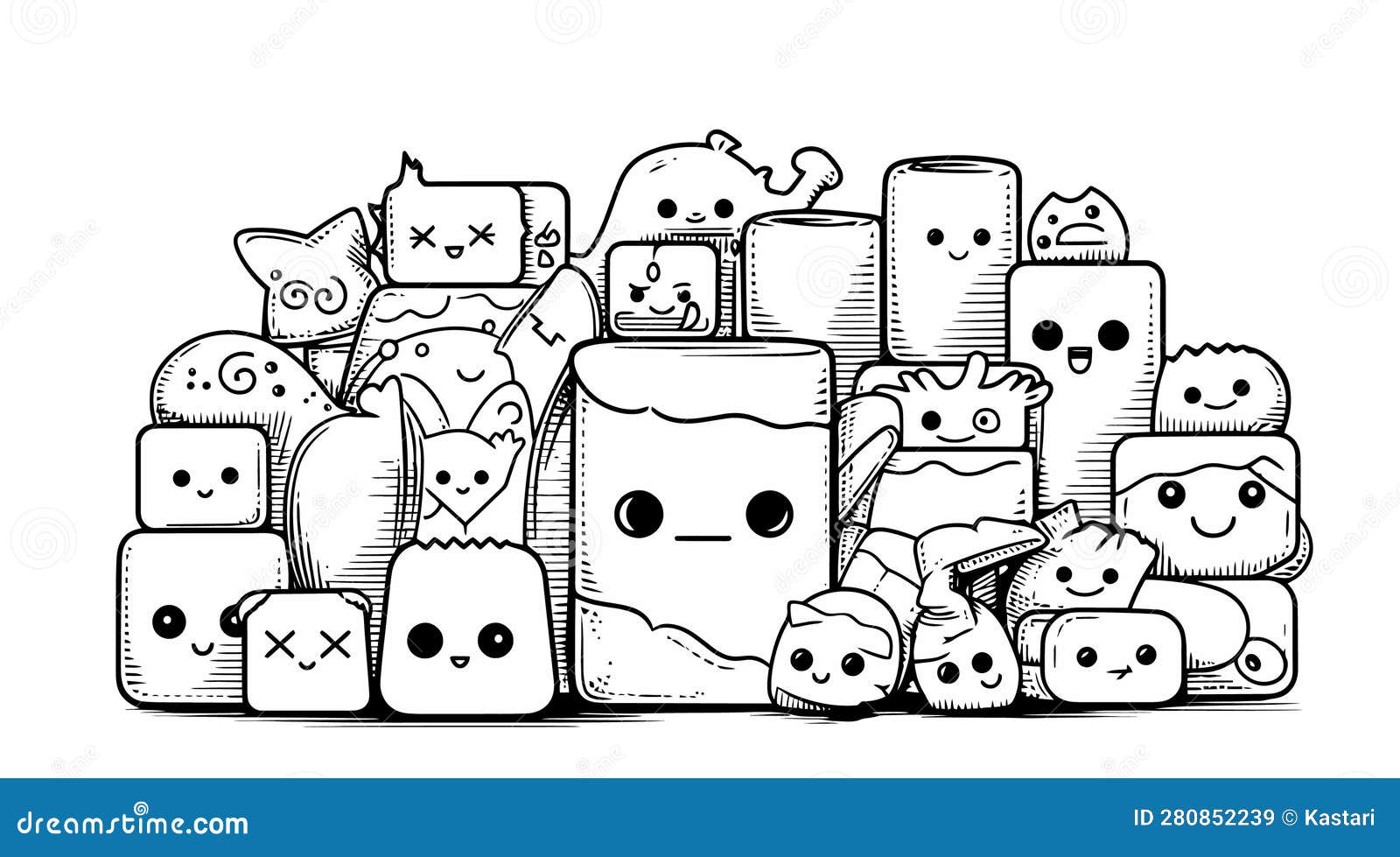 Vector Illustration, Set Illustration of Cute Tissue Roll Stock Vector ...