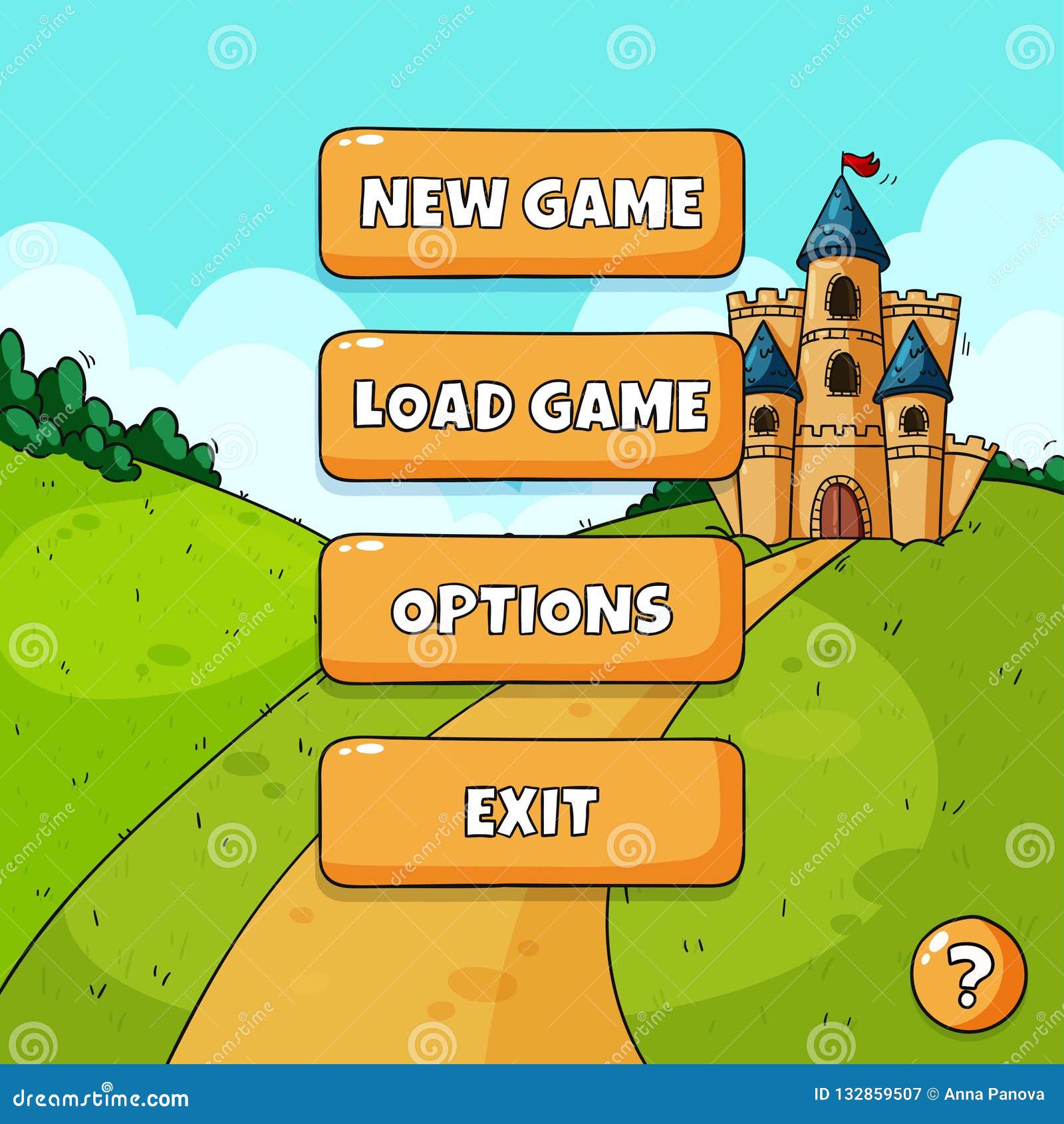 Set for the Design of Mobile Games. Ui Game Stock Vector - Illustration ...