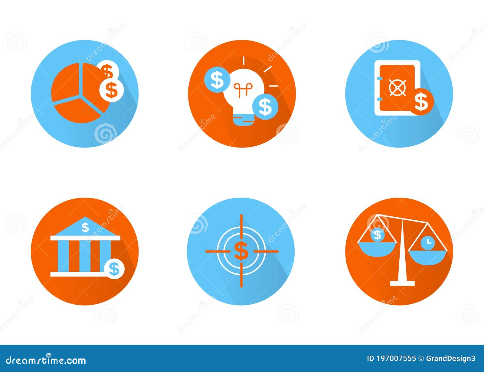 Vector Illustration Set of Finance Icons Stock Illustration ...