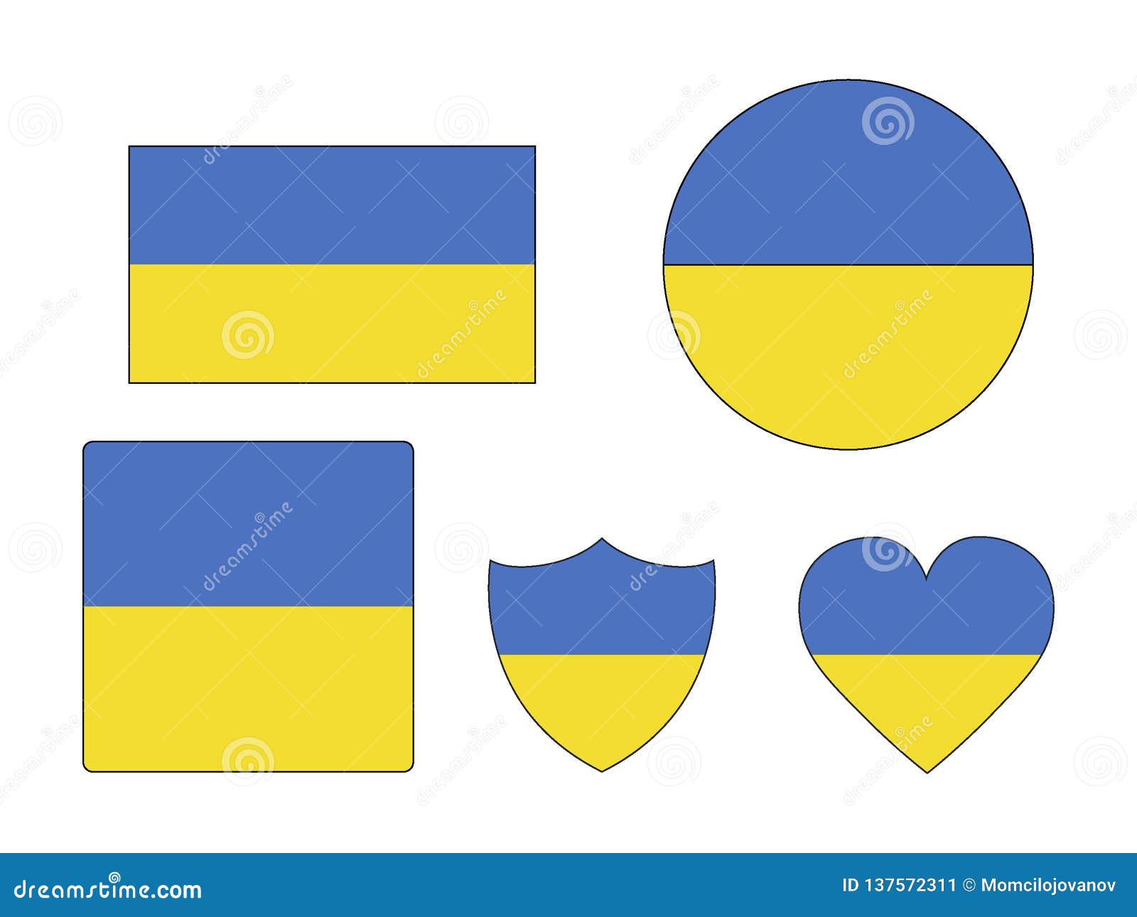 Flags Of Ukraine And Poland On Flagpoles In Center. Flags On Sky ...