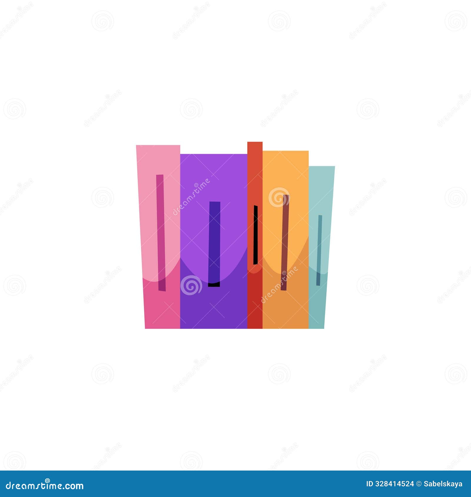 Vector Illustration of a Set of Folders Designed for Office Use, with ...