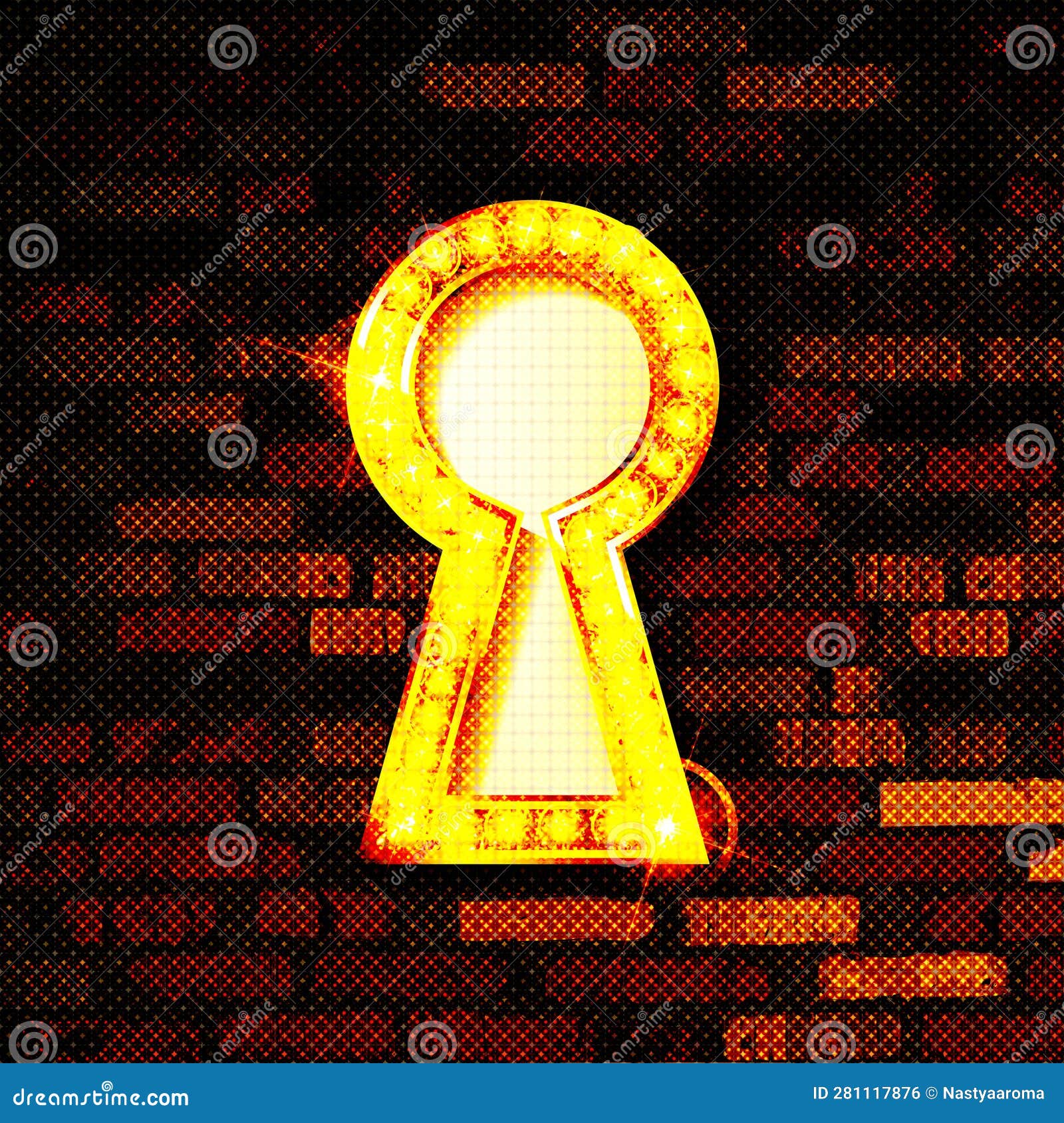 Vector Illustration Set of Golden Key Hol Stock Vector - Illustration ...