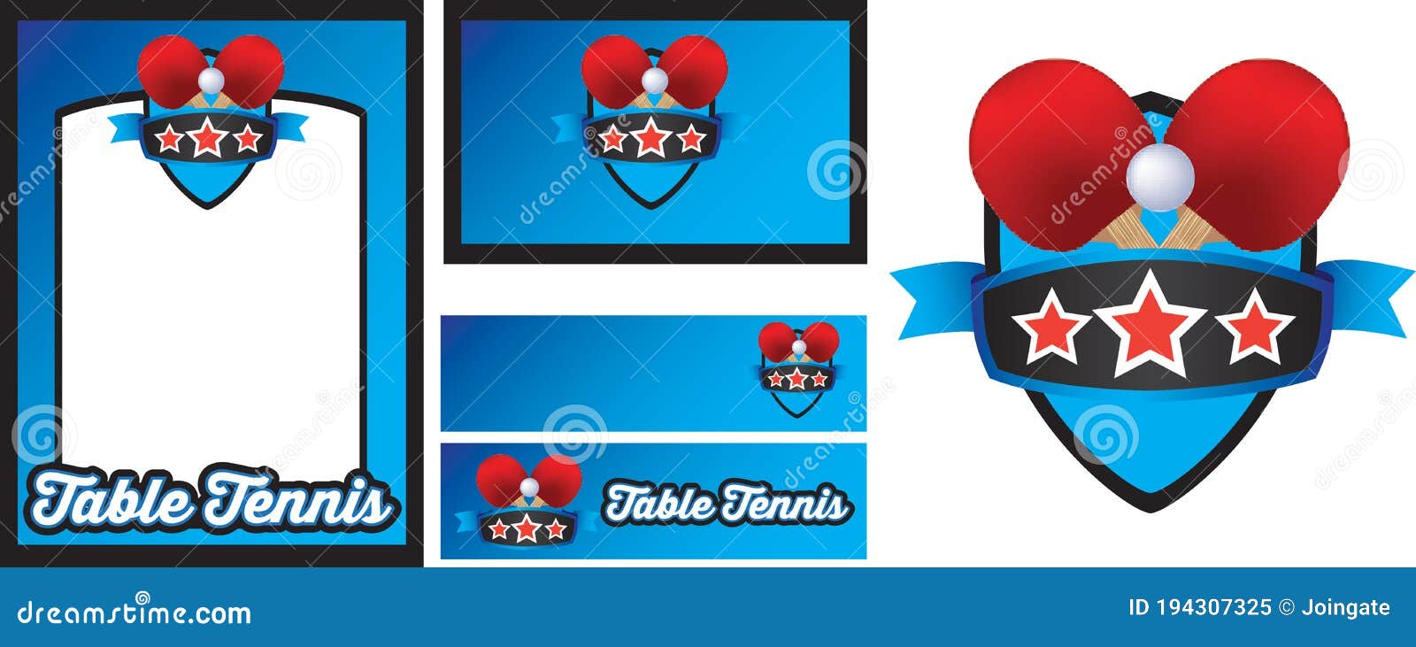 Table tennis template set stock vector. Illustration of online - 194307325