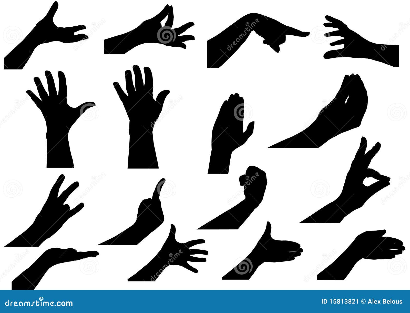 Vector Illustration a Set Hands Stock Vector - Illustration of business ...