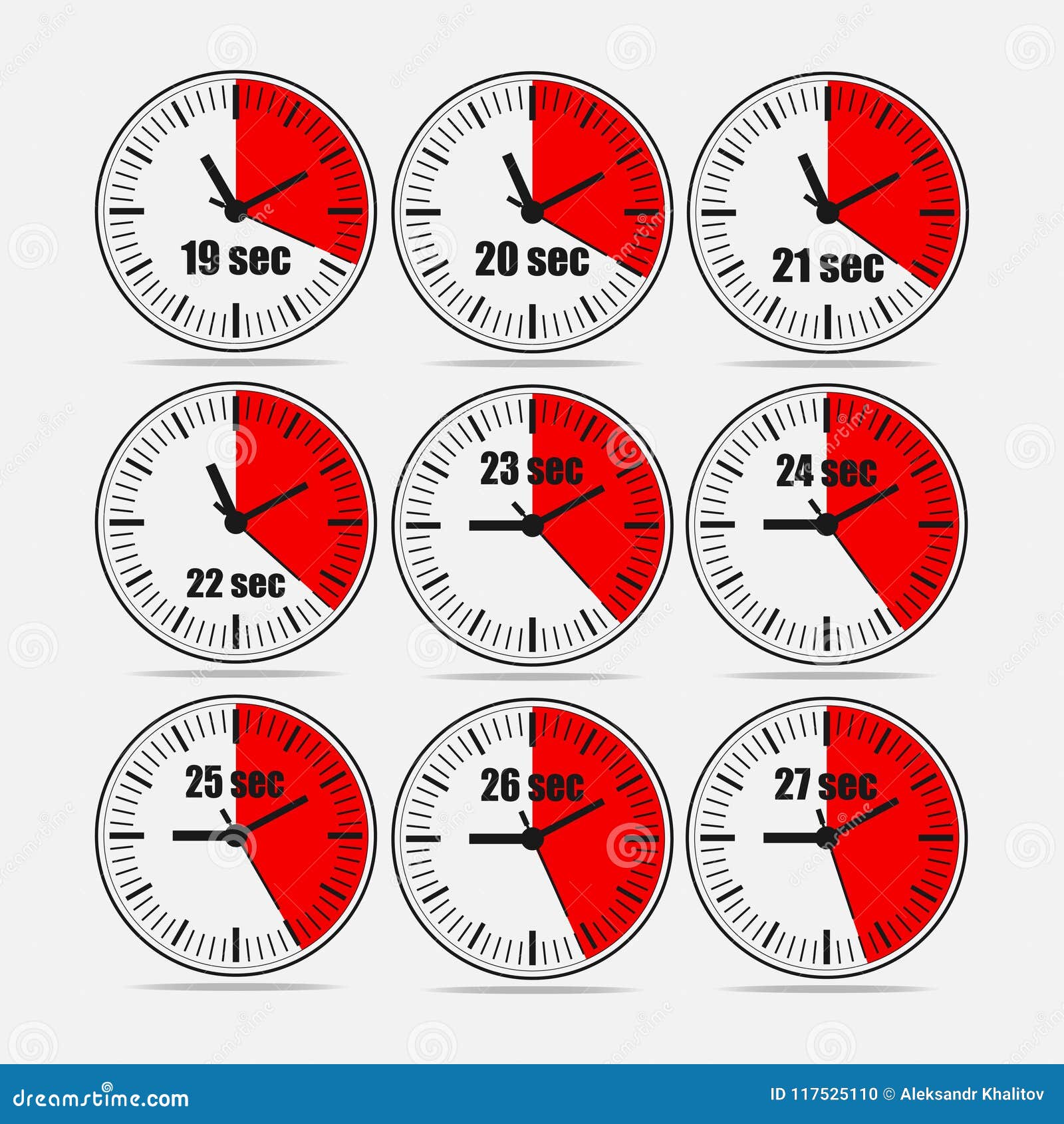 Vector Illustration Set 2, Increments from 19 To 27 Stock Illustration ...