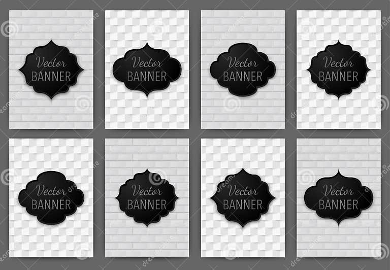 Vector Illustration Set of Invitations Banner A4 Stock Vector ...