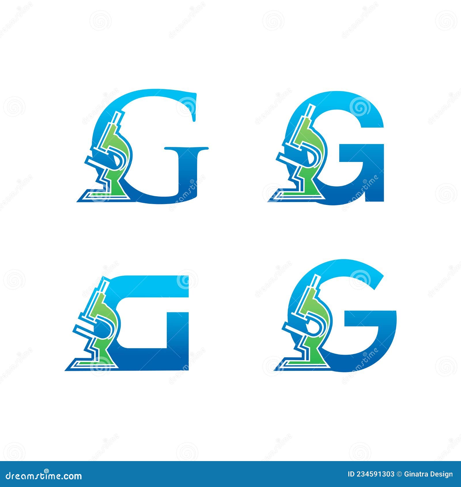 Medical Laboratory Monogram Logo Letter G Stock Vector - Illustration ...