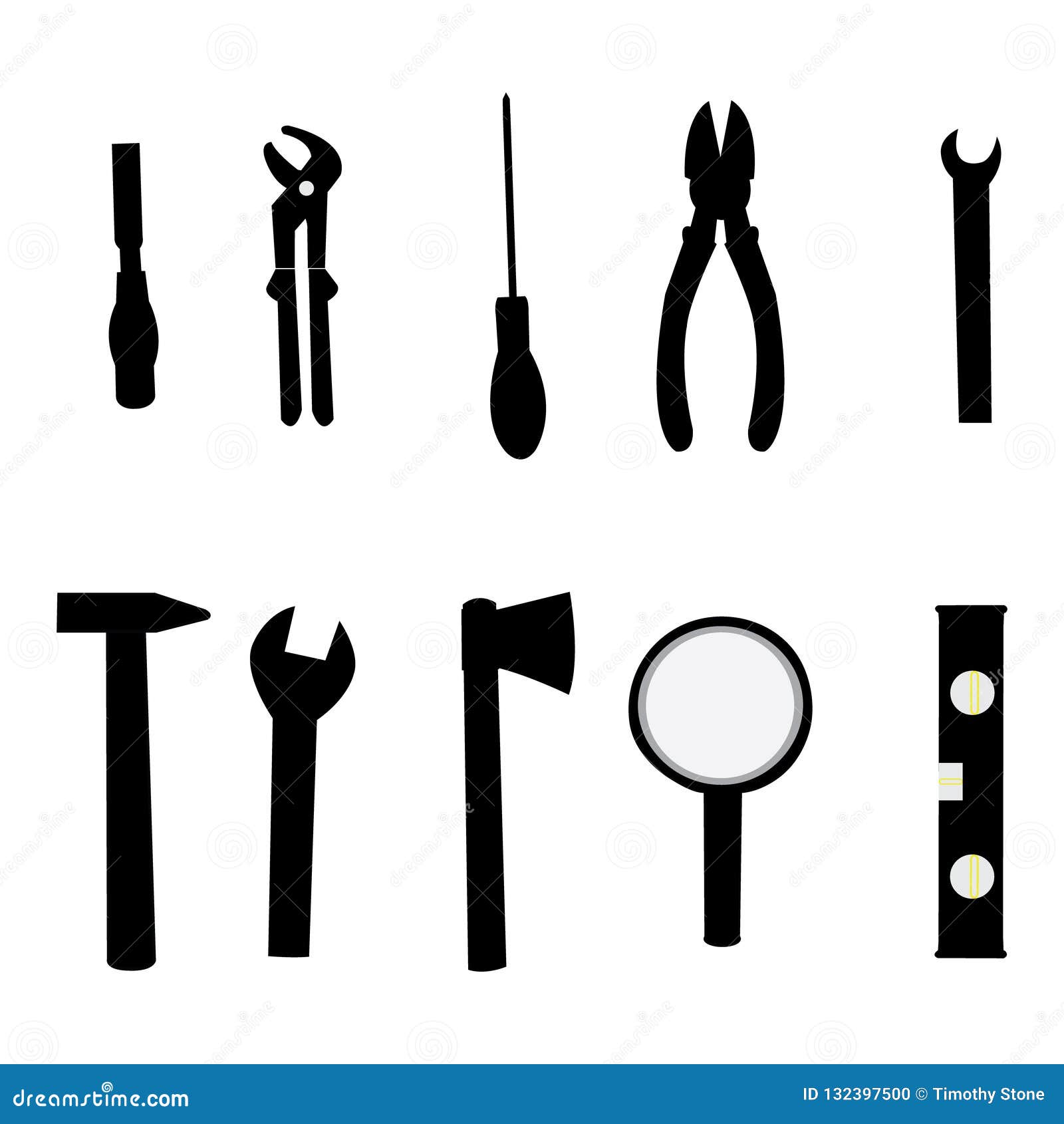 Vector Illustration Set of Miscellaneous Hand Tools Stock Vector ...