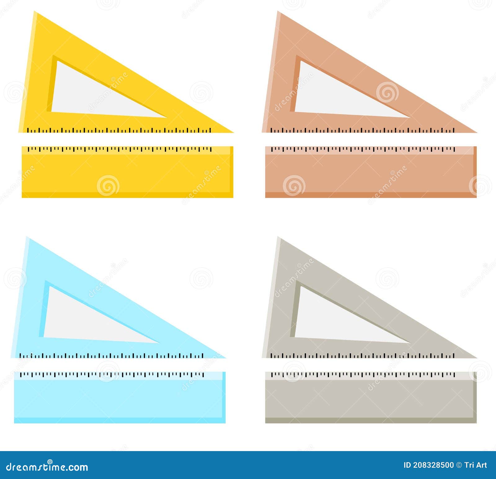 Vector Illustration Set of Ruler in Various Shapes Stock Vector ...