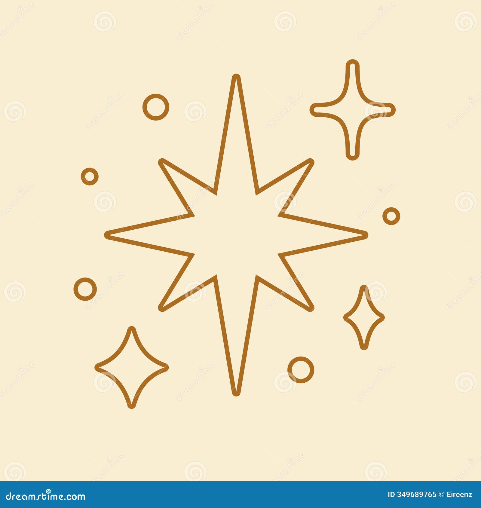 Vector Illustration of Set of Shining Stars. Star Icon, Emblem of ...