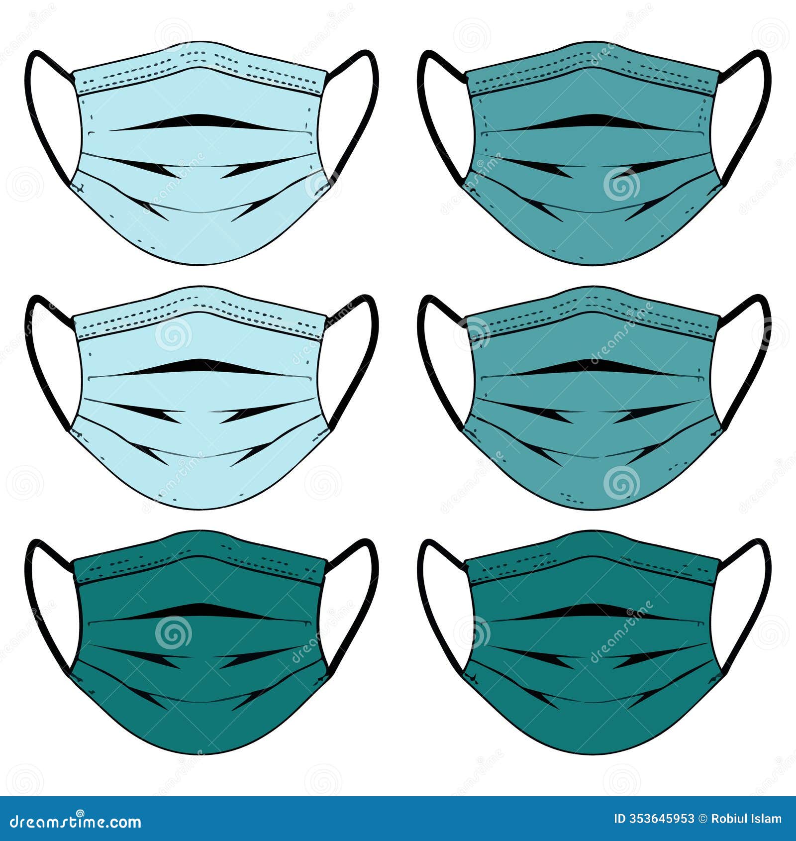 Vector Illustration of a Set of Simple, Different Types of Medical or ...