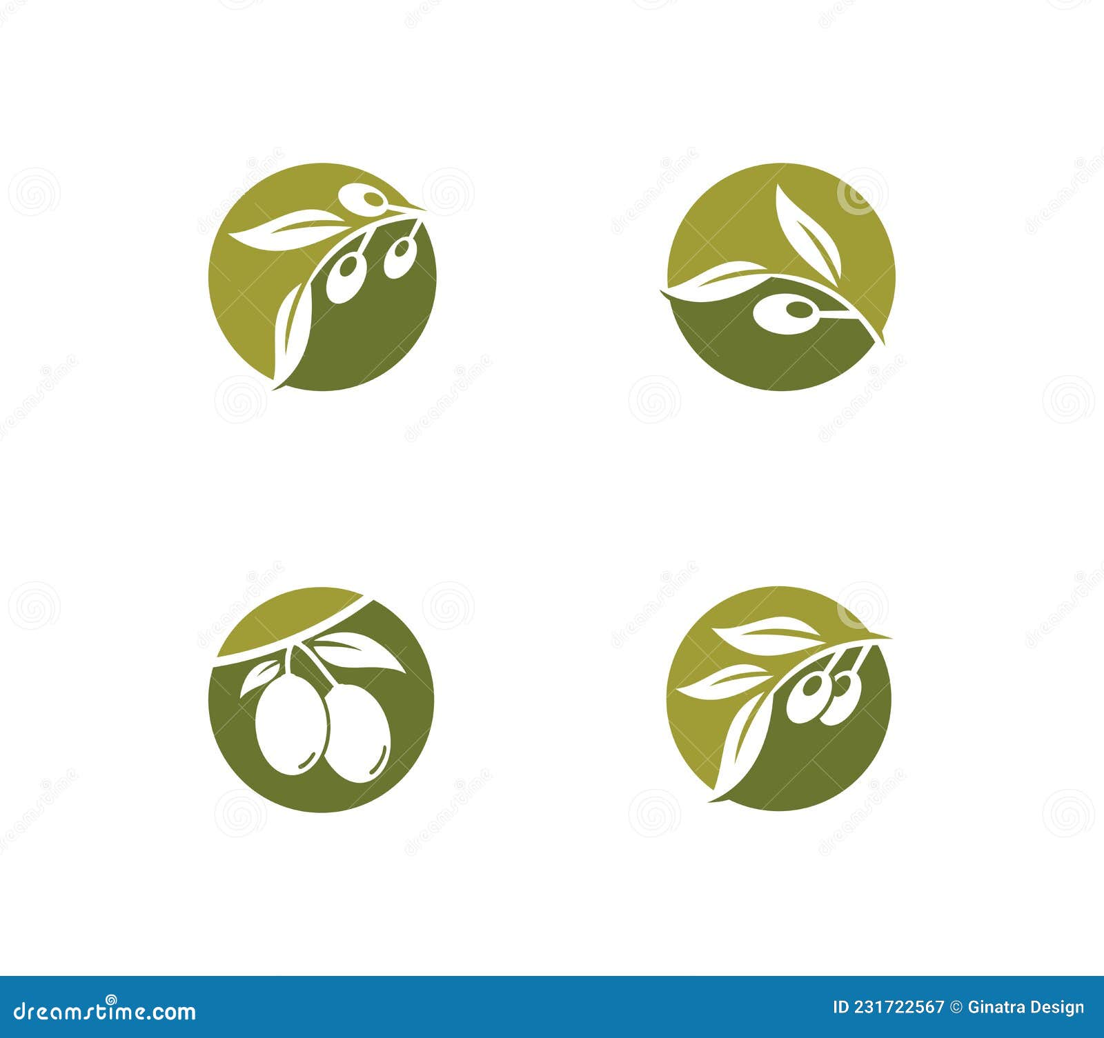Simple Flat Olive Logo Vector Sign Stock Vector - Illustration of ...