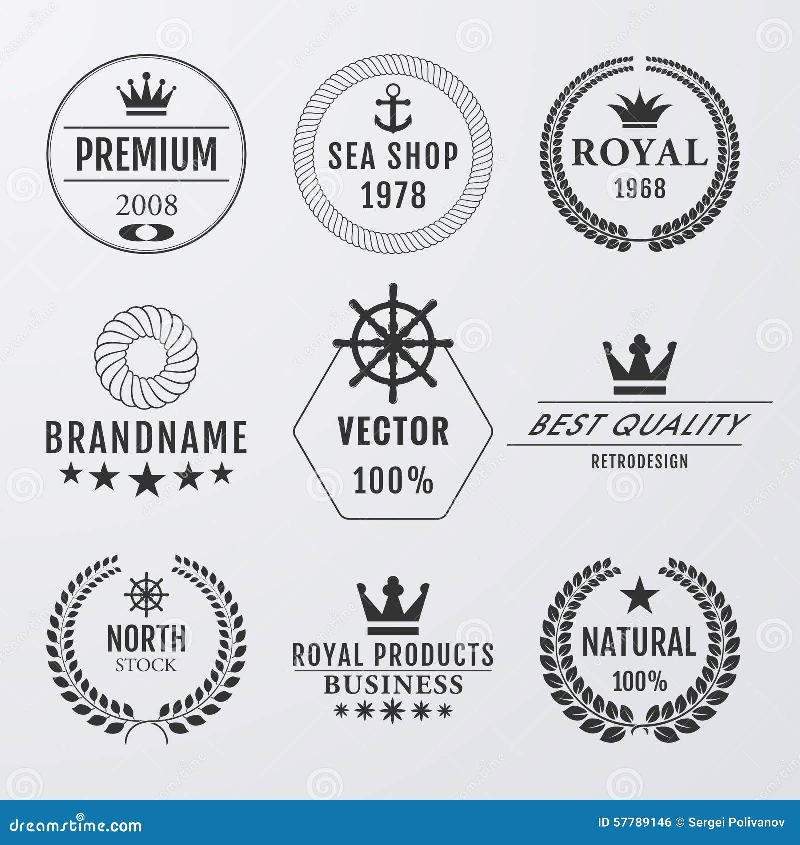 Vector Illustration. Set Simple Logos | CartoonDealer.com #57789146