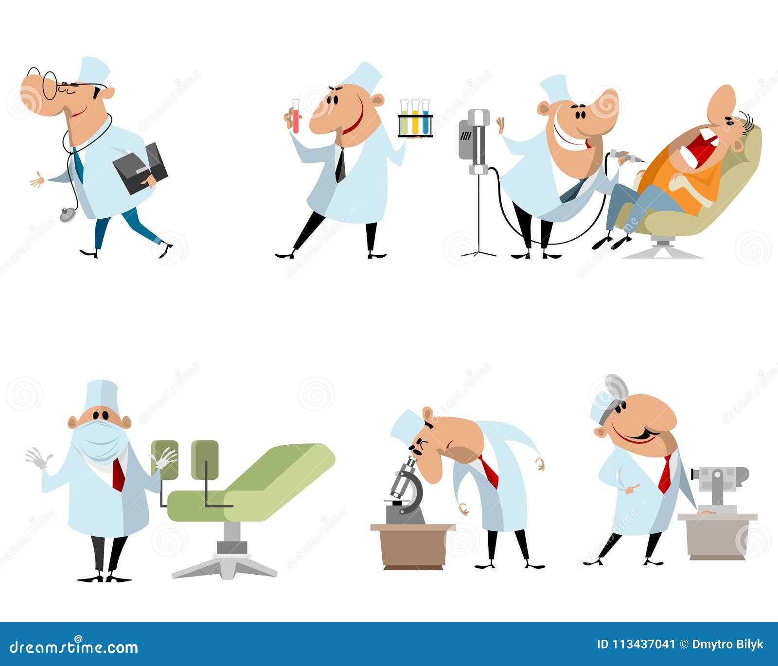 Different Doctors Avatar Face Portraits Hospital Staff Characters Flat ...