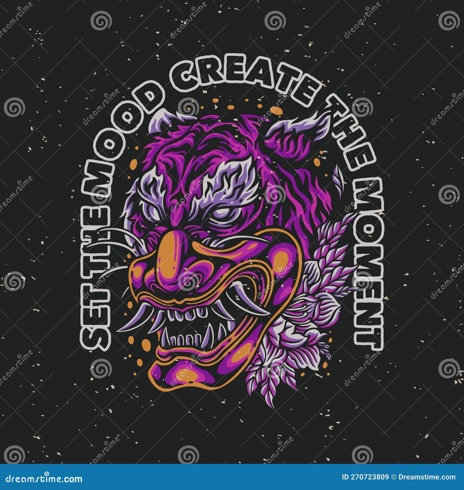 Vector Illustration Set Time Mood Create the Moment for T Shirt Stock ...