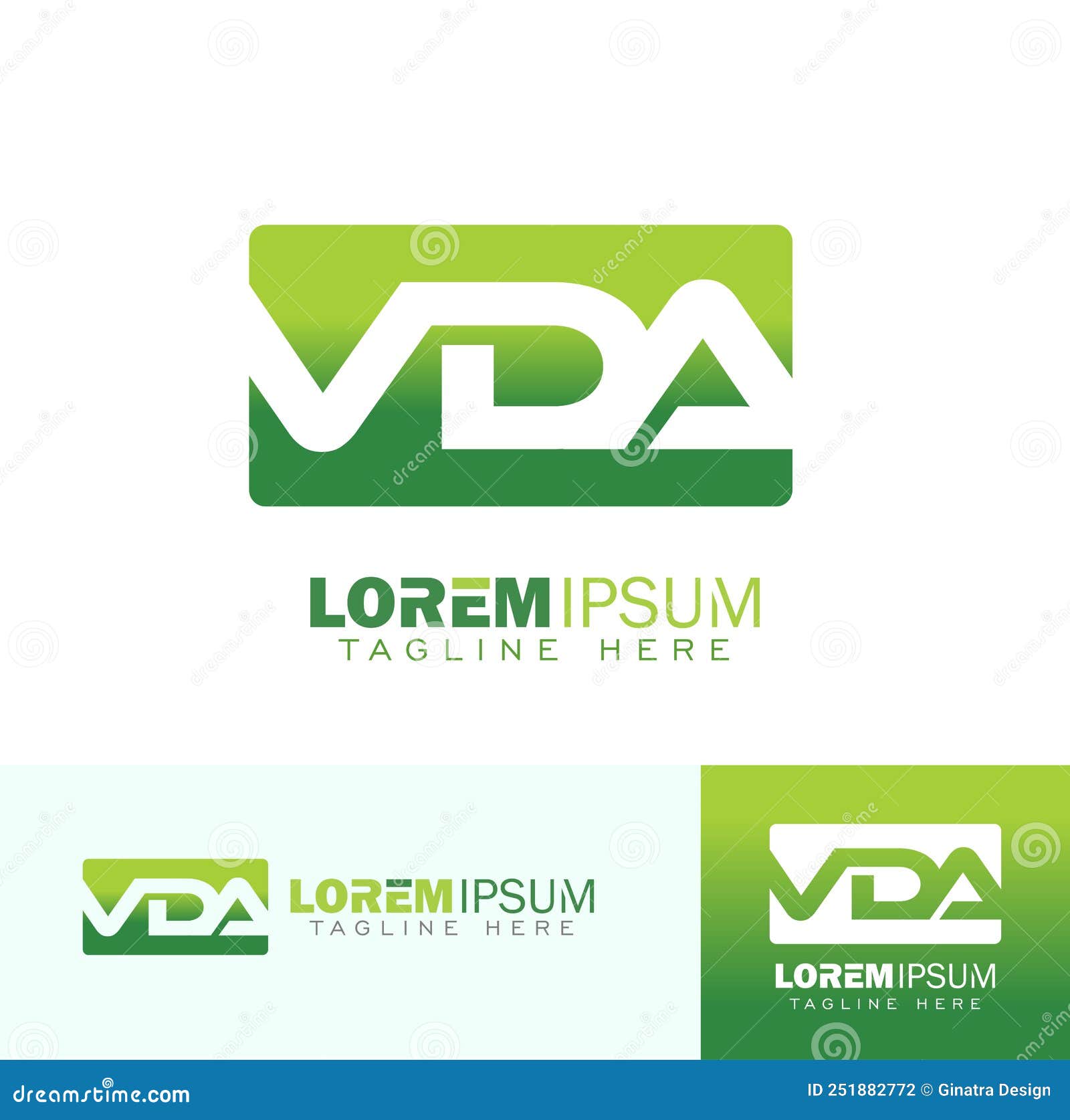 VDA Monogram Initial Logo Sign Stock Vector - Illustration of hand ...