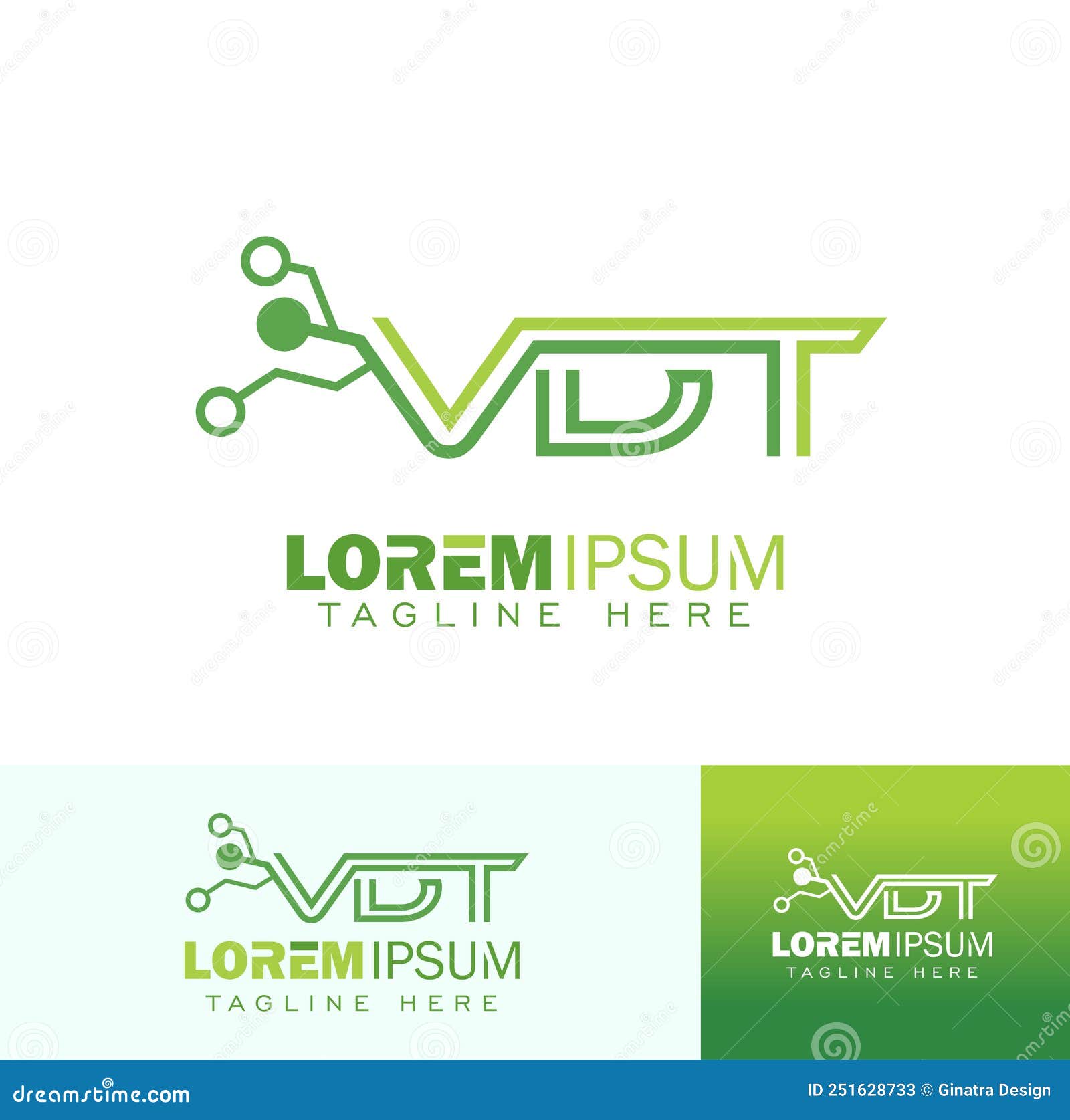 VDT Monogram Initial Logo Sign Stock Vector - Illustration of beauty ...