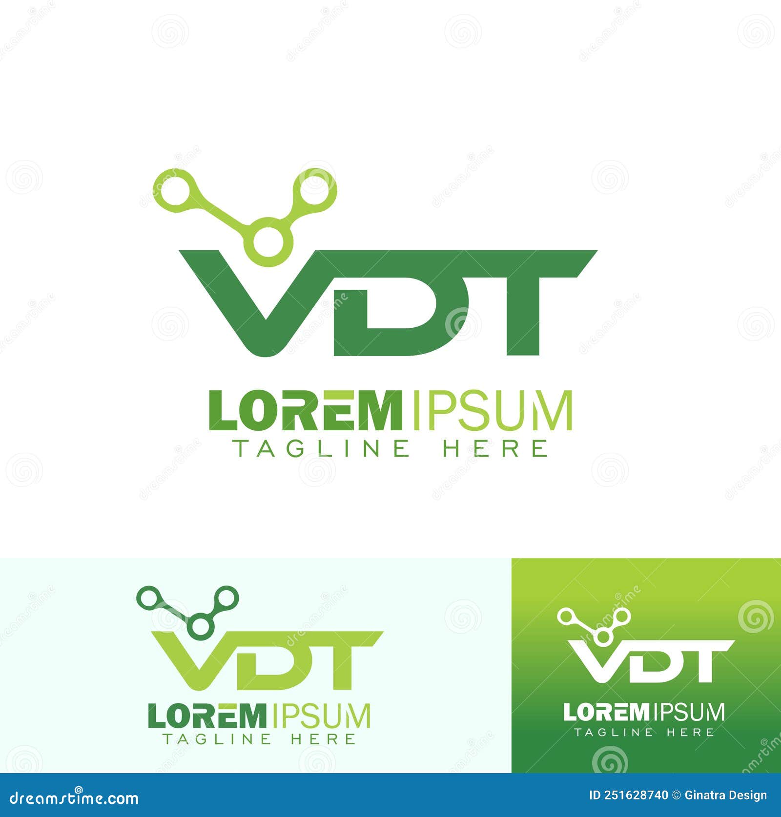 VDT Monogram Initial Logo Sign Stock Vector - Illustration of initial ...