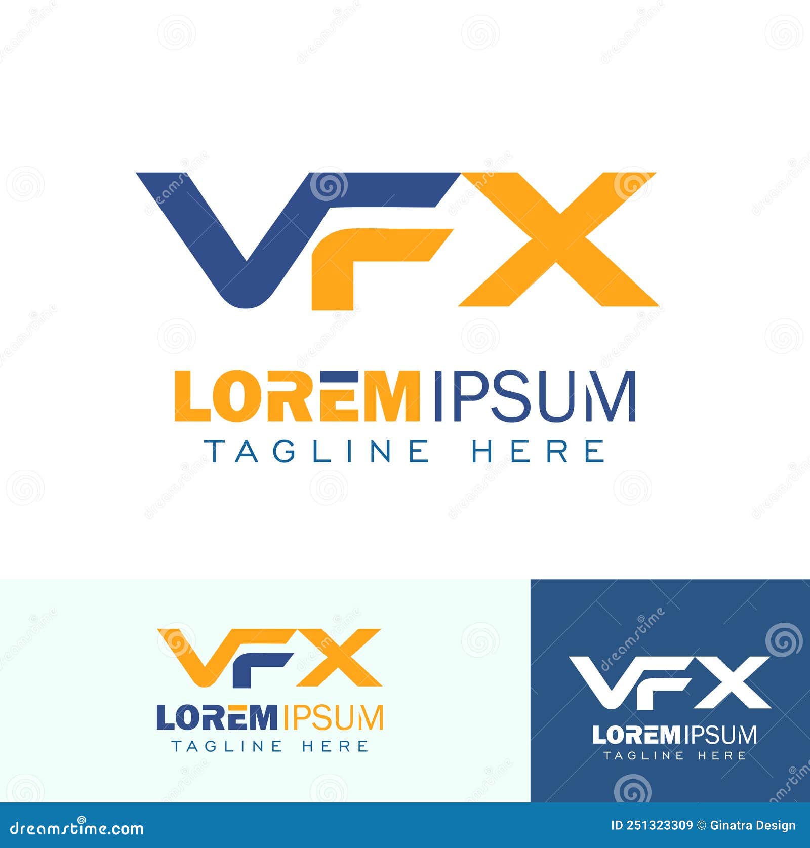 VFX Monogram Initial Logo Sign Stock Vector - Illustration of identity ...