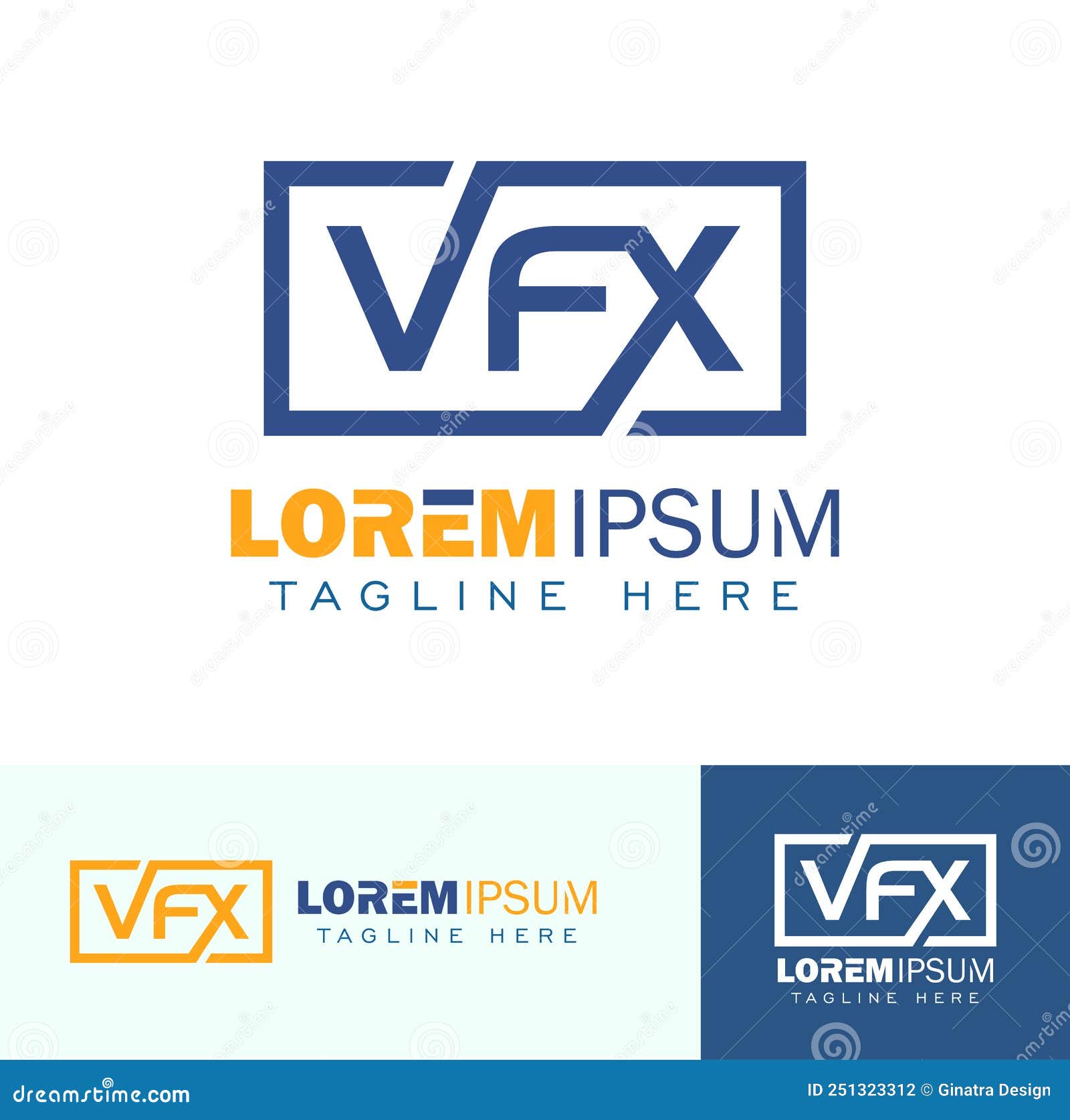 VFX Monogram Initial Logo Sign Stock Vector - Illustration of elegant ...