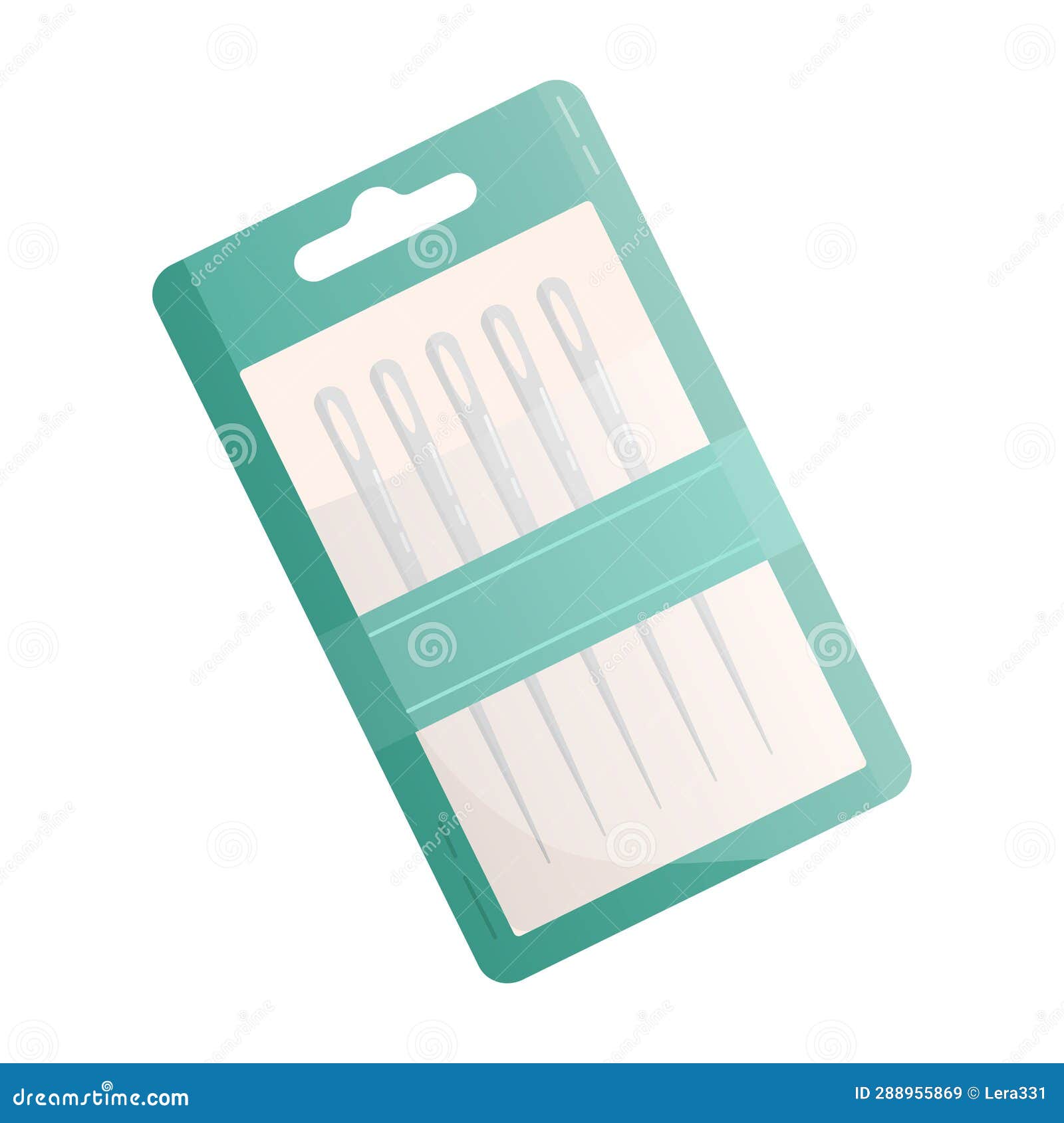 Vector Illustration of Sewing Needles Packing Stock Vector ...