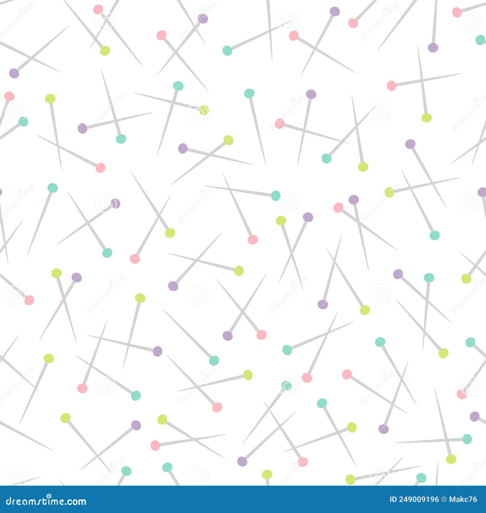 Seamless Pattern with Sewing Needles in Flat Style Stock Vector ...