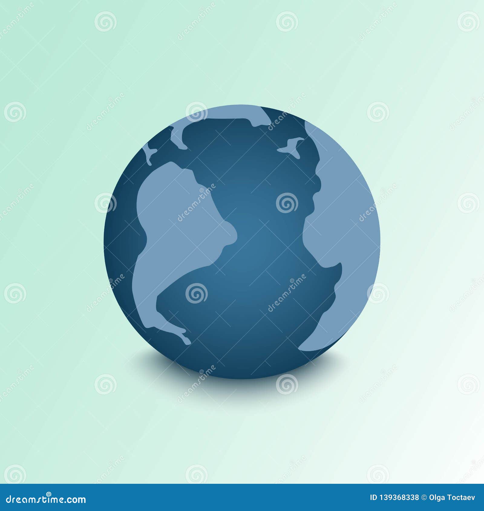 Vector Illustration with Shadow, Isolated on Gradient Background. Stock ...