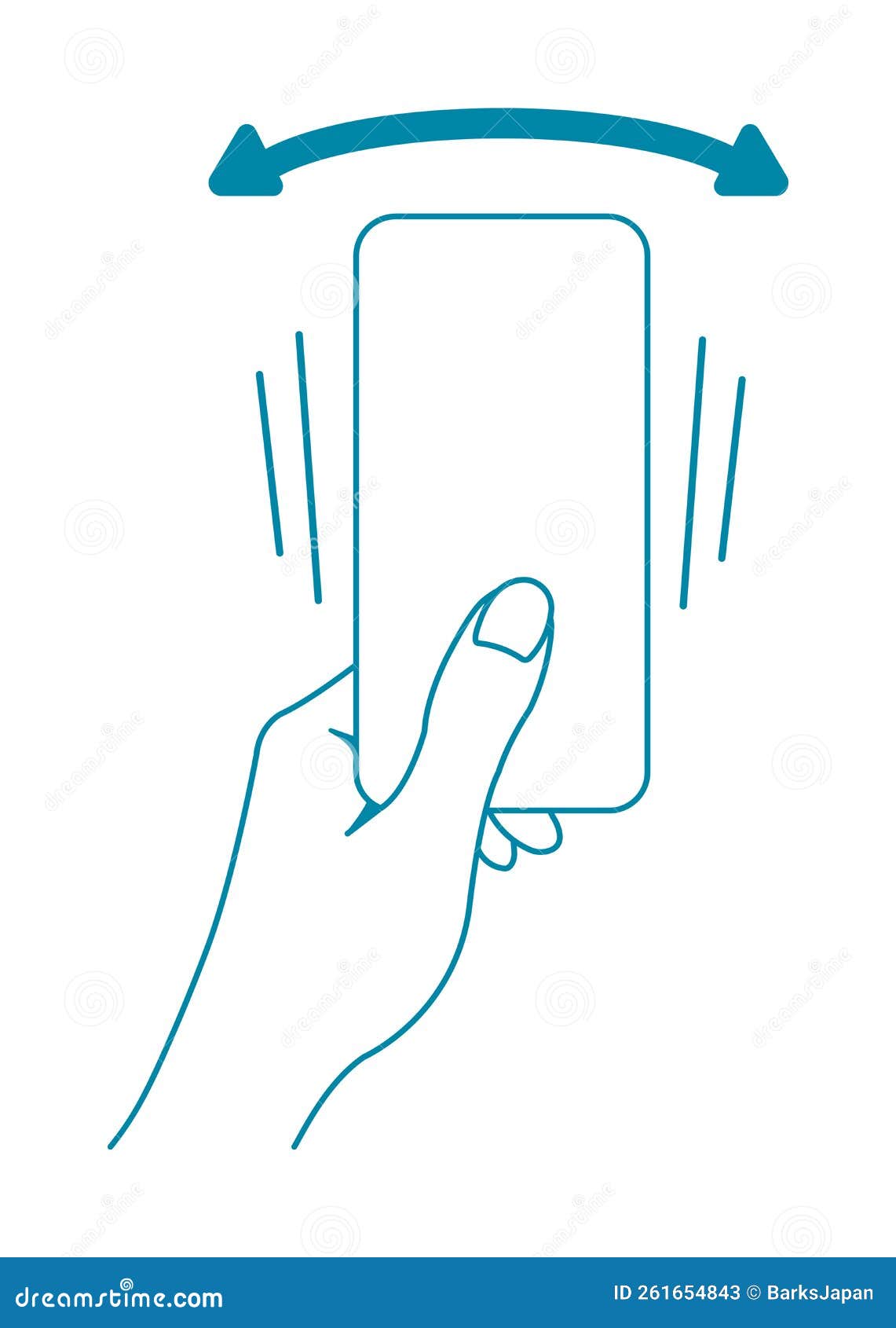 Vector Illustration of Shaking a Smartphone Stock Vector - Illustration ...