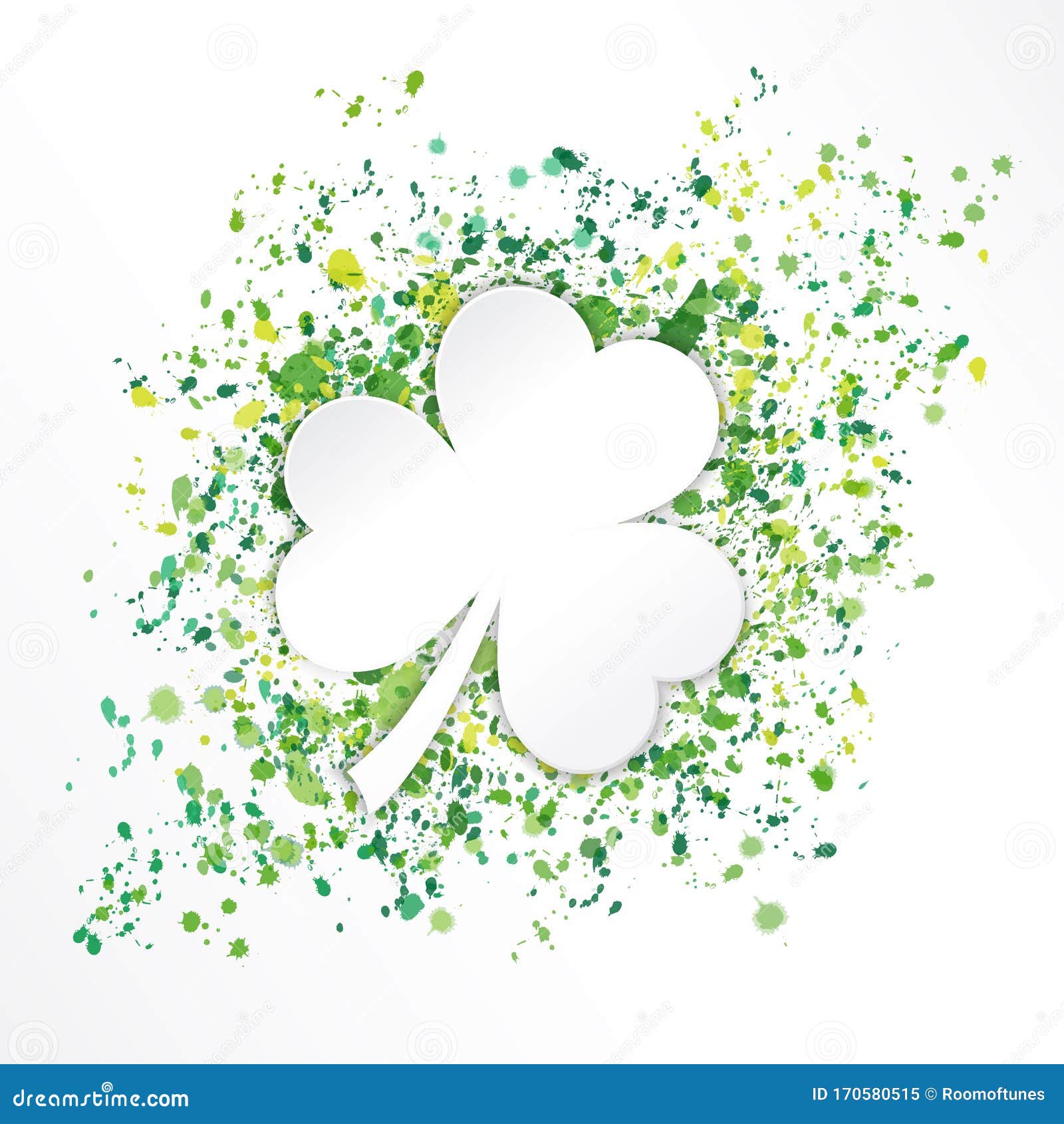 Vector Illustration of Shamrock Frame in Grunge Style Stock Vector ...