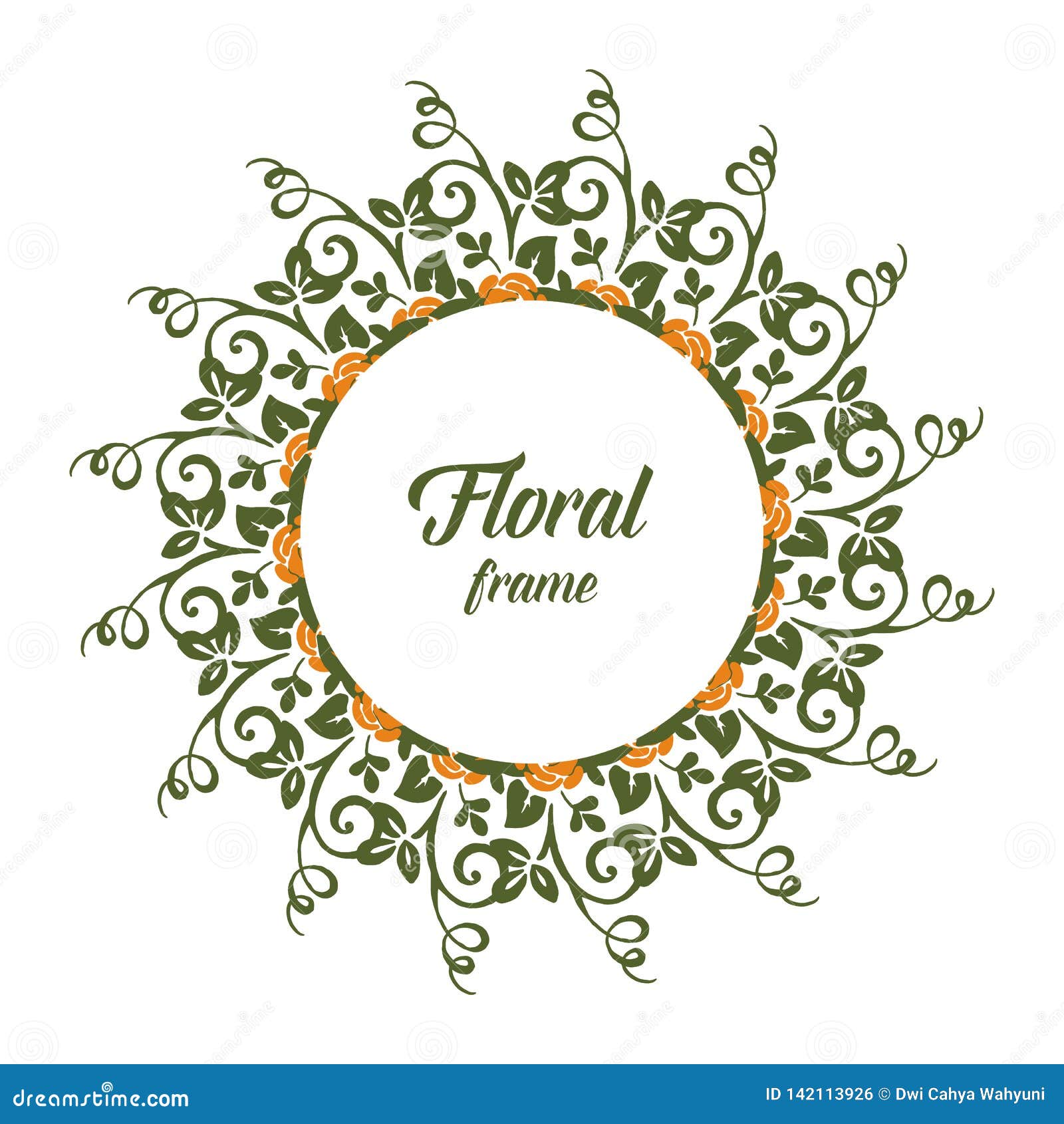 Vector Illustration Shape Ornate Rose Flower Frames Stock Vector ...