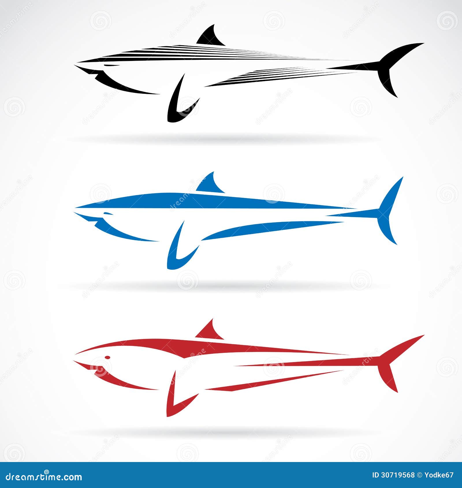 Vector Illustration of Shark Banner Stock Vector - Illustration of fish ...