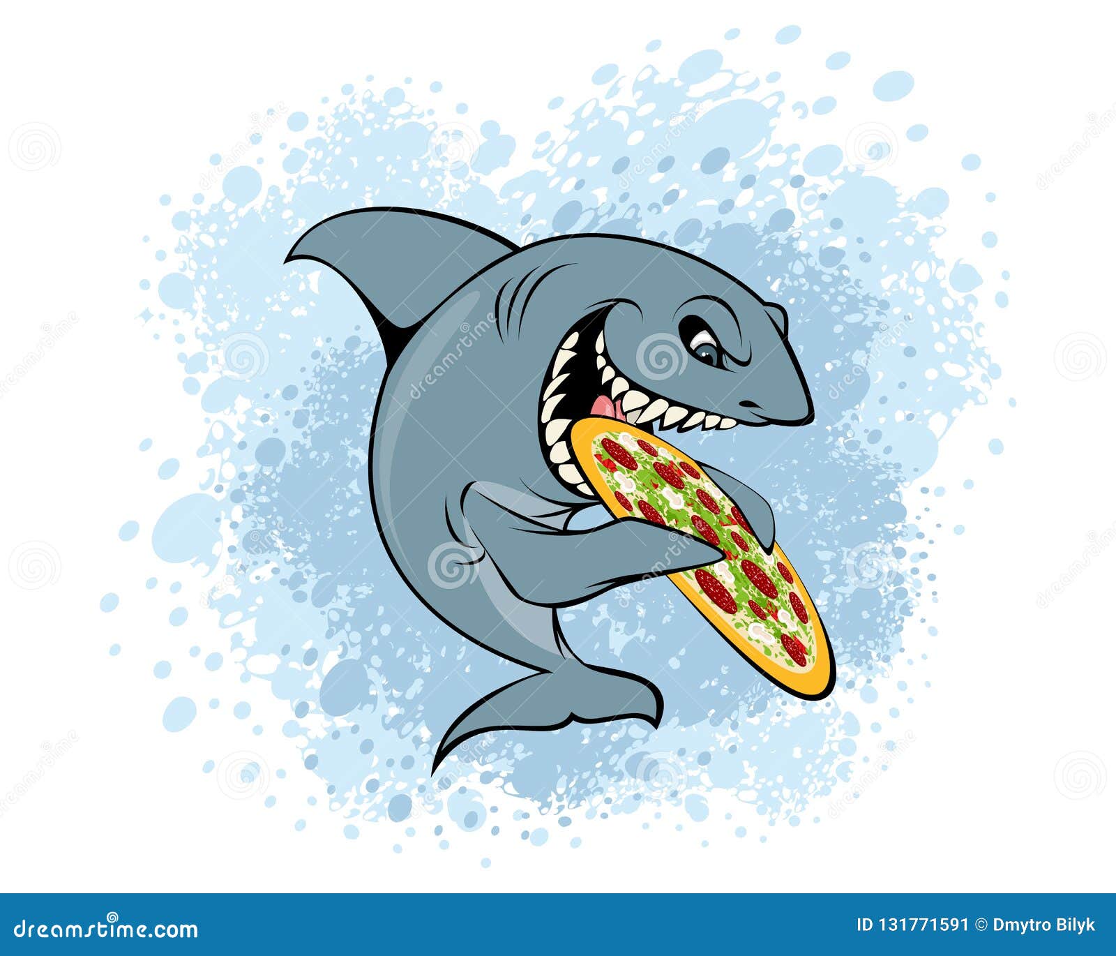 Shark Eating Fish Drawing