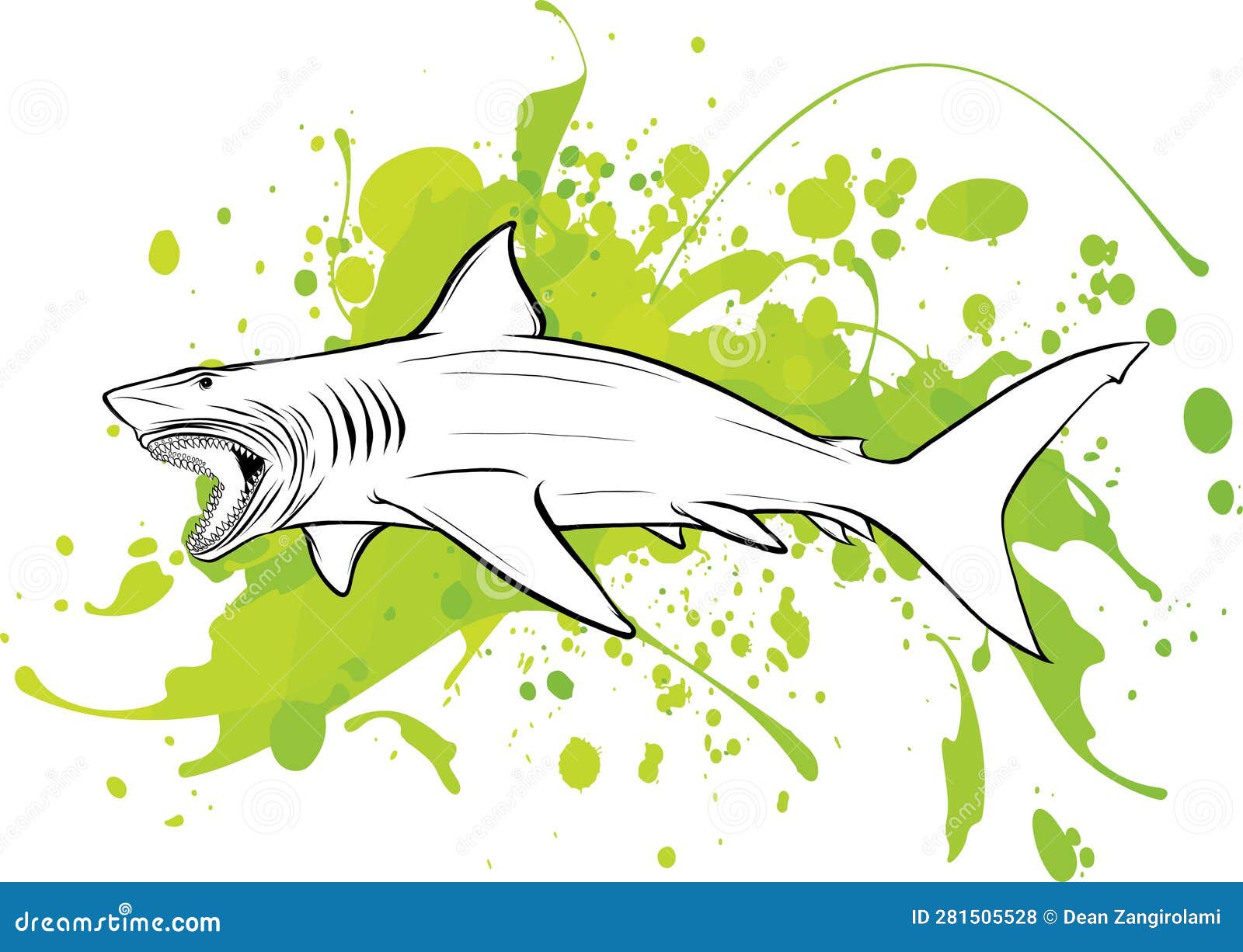Vector Illustration of Shark Red Angry Design Stock Vector ...