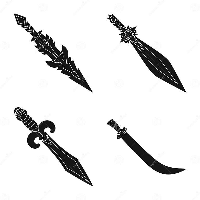 Vector Illustration of Sharp and Blade Icon. Collection of Sharp and ...