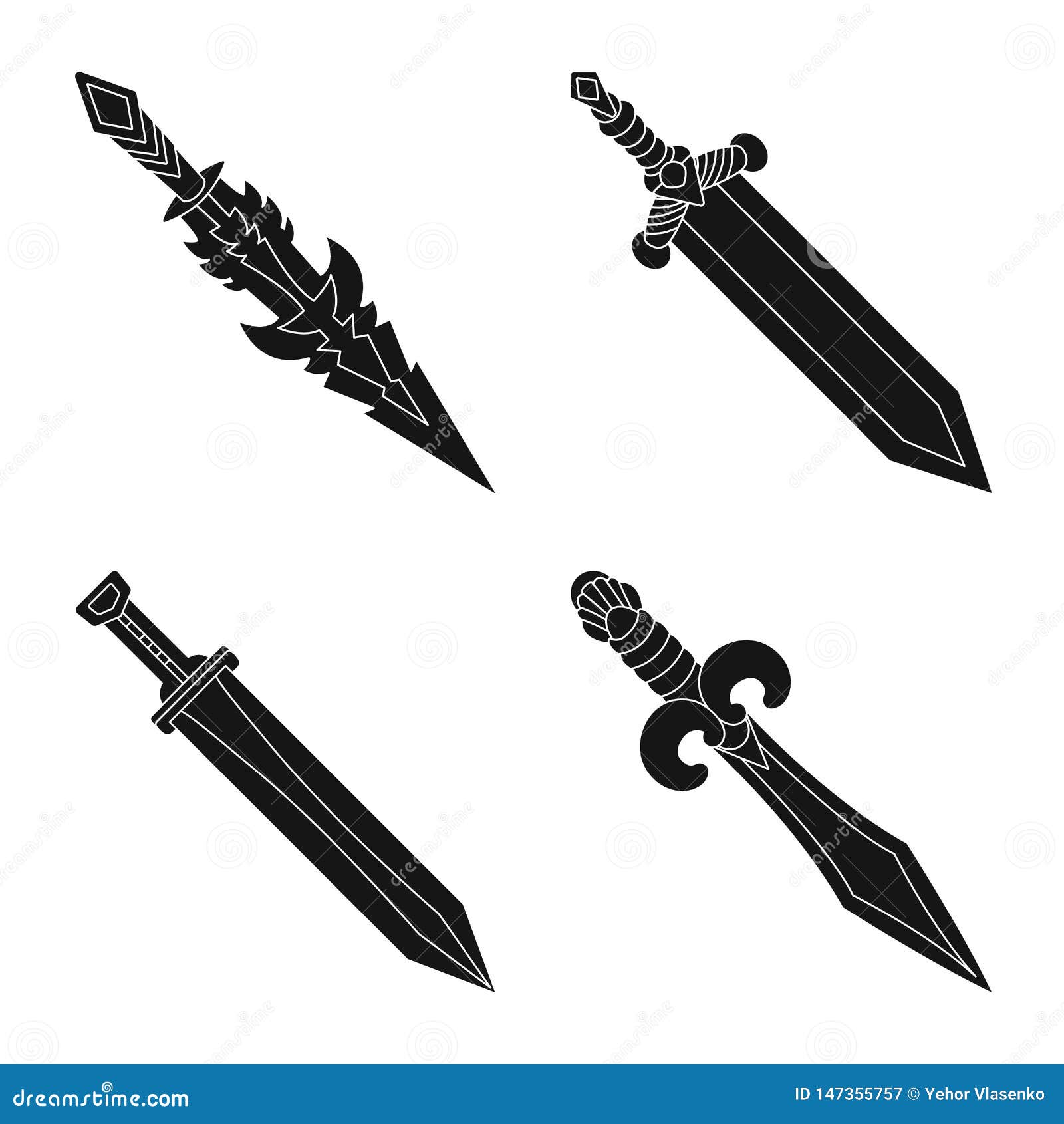 Vector Illustration of Sharp and Blade Symbol. Collection of Sharp and ...