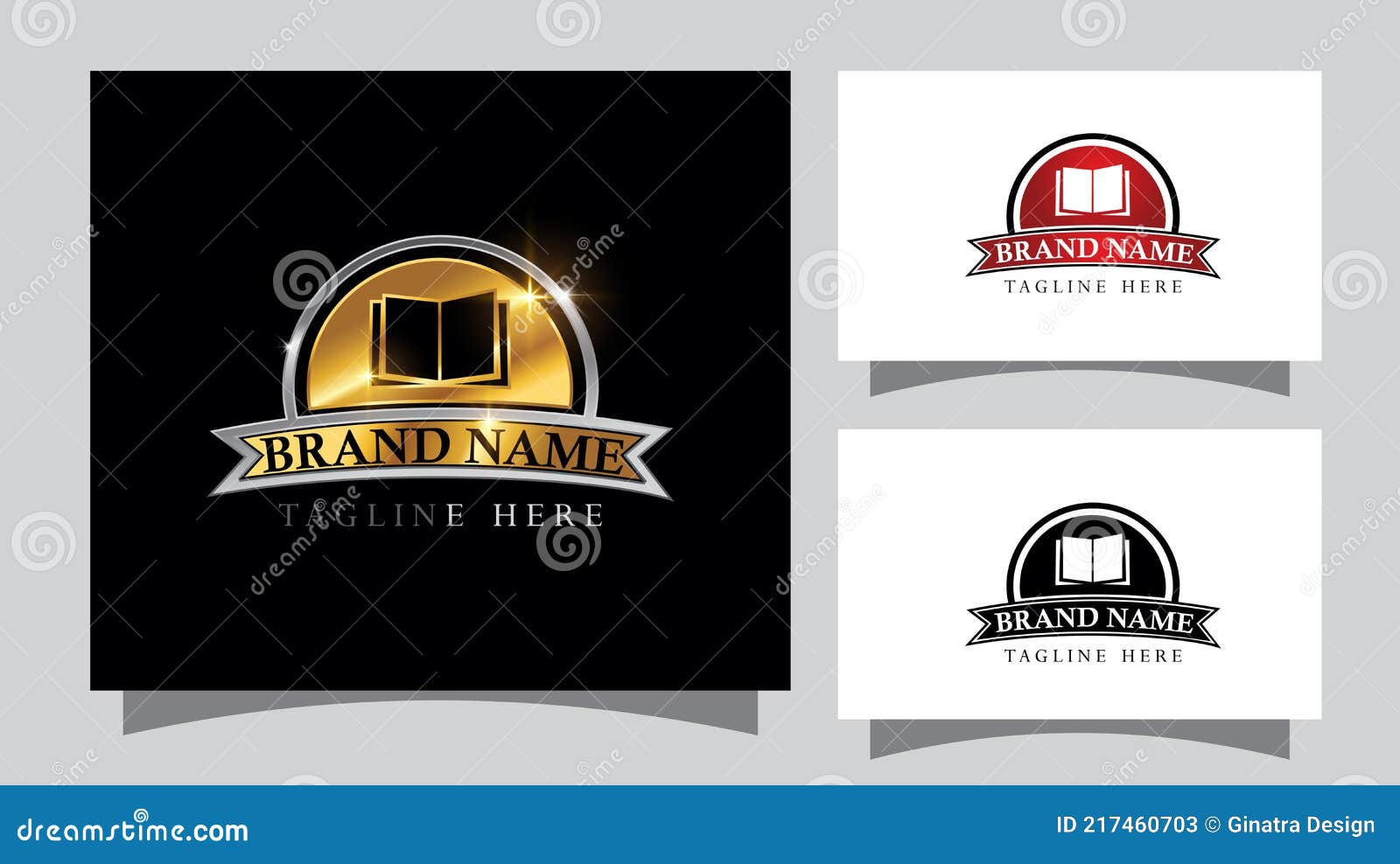 Shield and Book Logo Sign stock vector. Illustration of design - 217460703