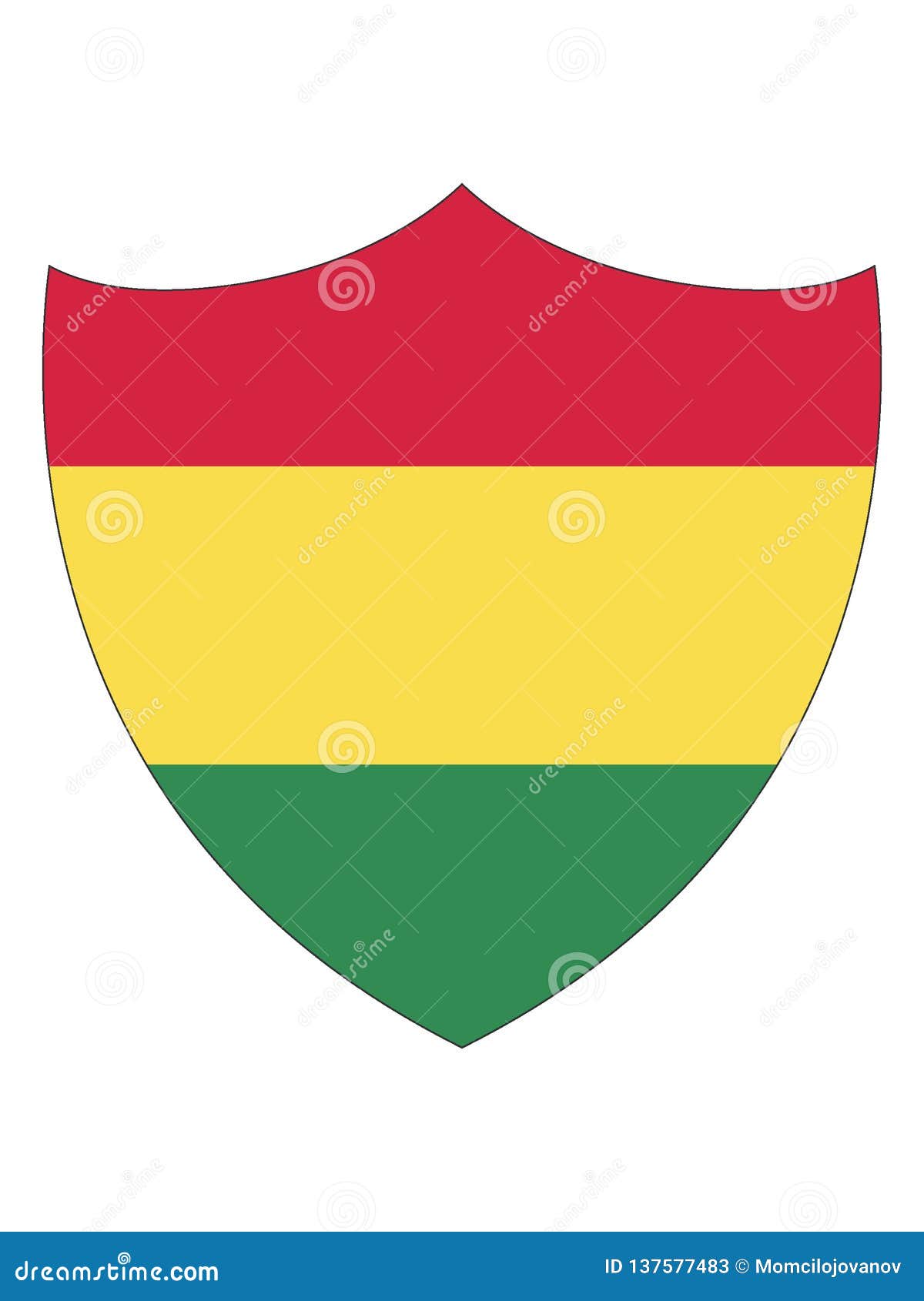 Shield Shaped Flag of Bolivia Stock Vector - Illustration of emirates ...