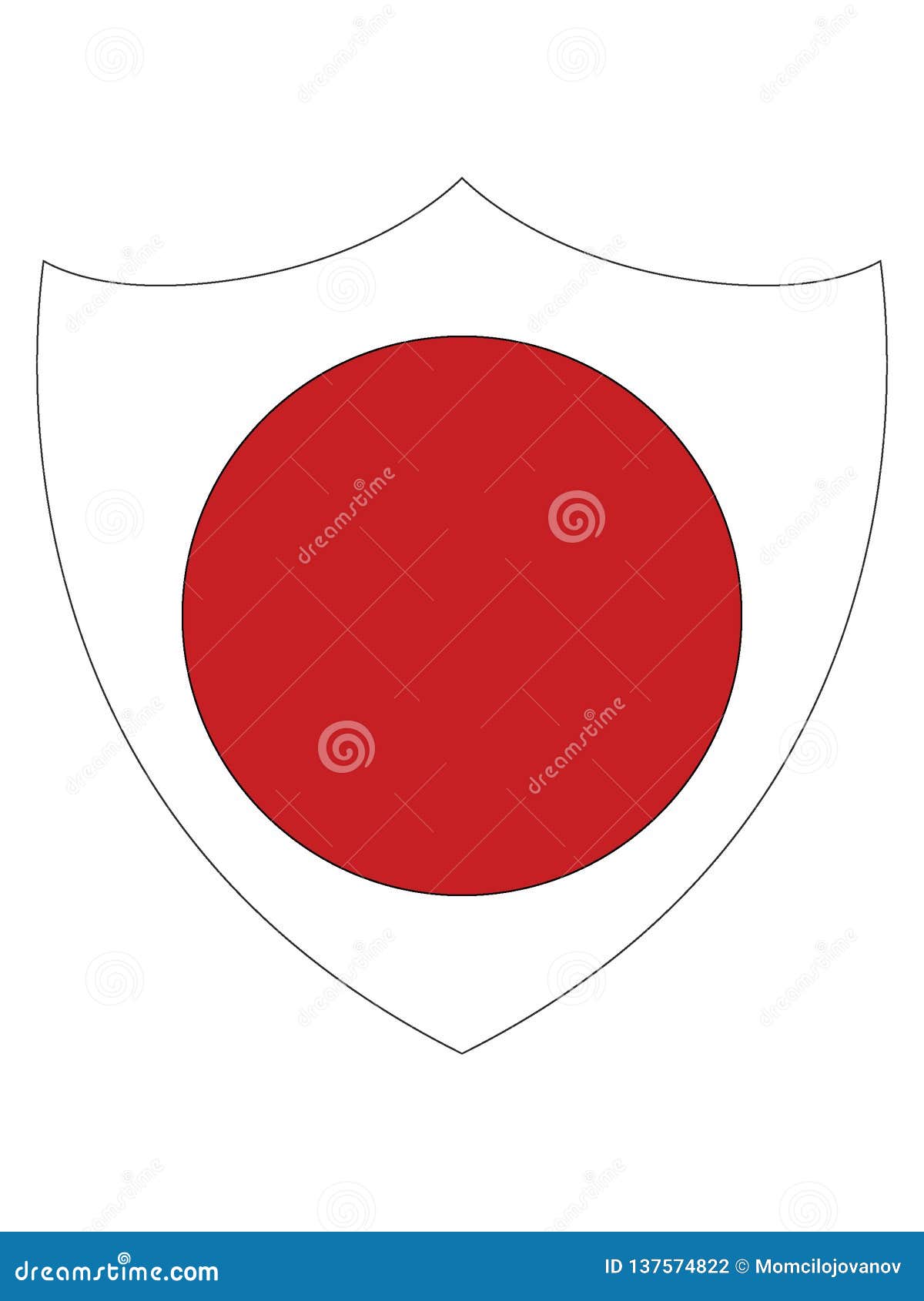 Shield Shaped Flag of Japan Stock Vector - Illustration of china, flags ...