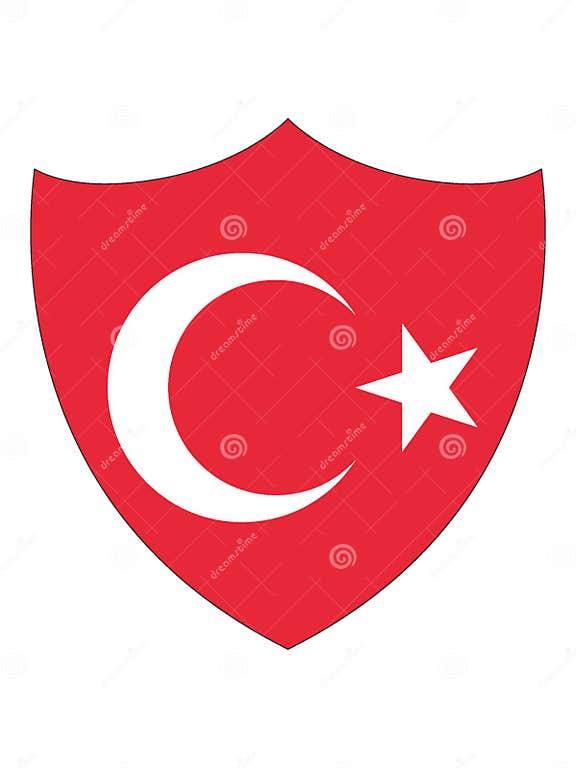 Shield Shaped Flag of Turkey Stock Vector - Illustration of colombia ...
