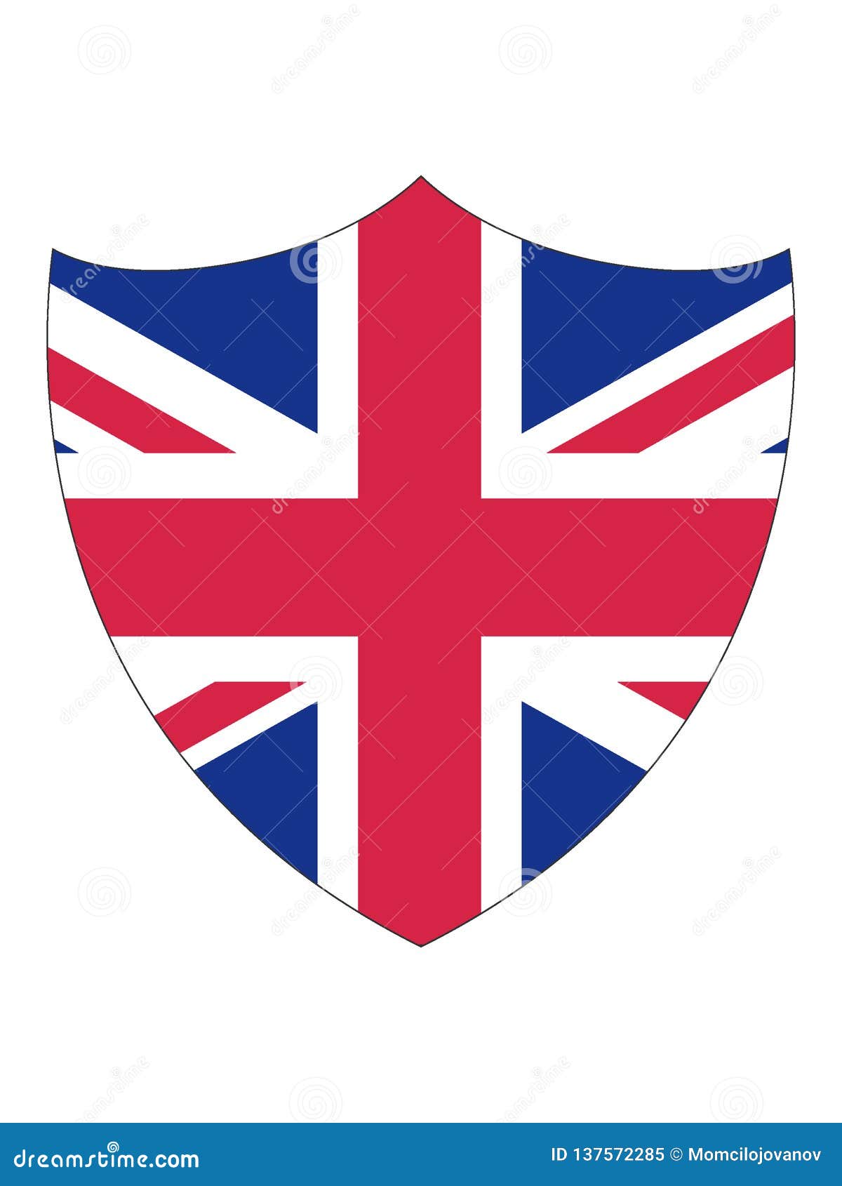Shield Shaped Flag of UK stock vector. Illustration of alderney - 137572285