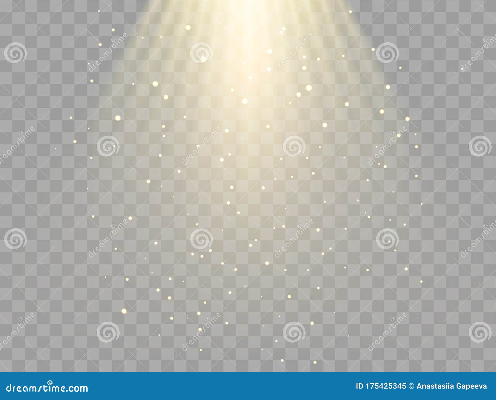 Vector Illustration. Shiny Rays Of Light Isolated On Transparent ...
