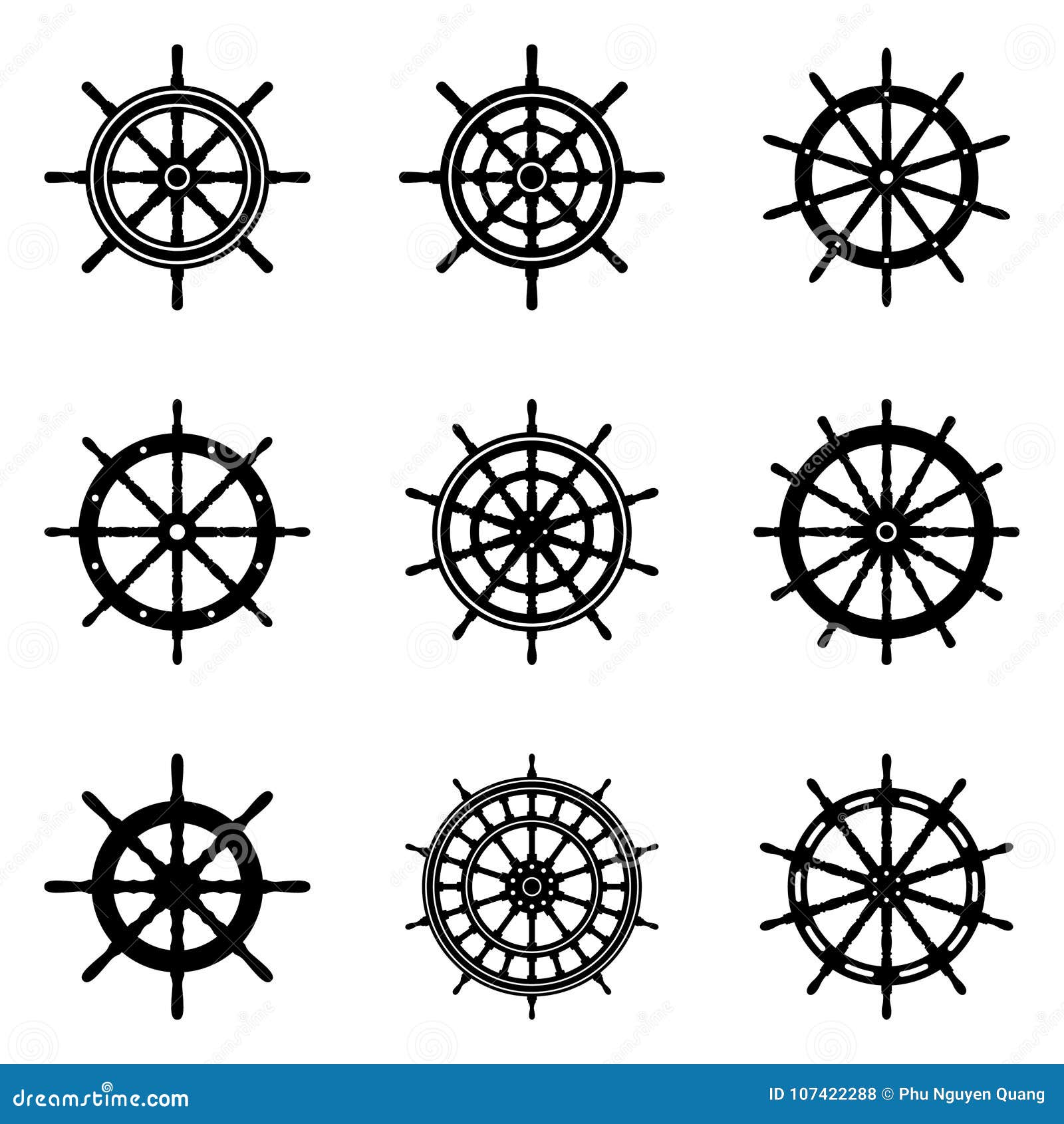 Ship Wheel With Porthole Vector Illustration | CartoonDealer.com #35763780
