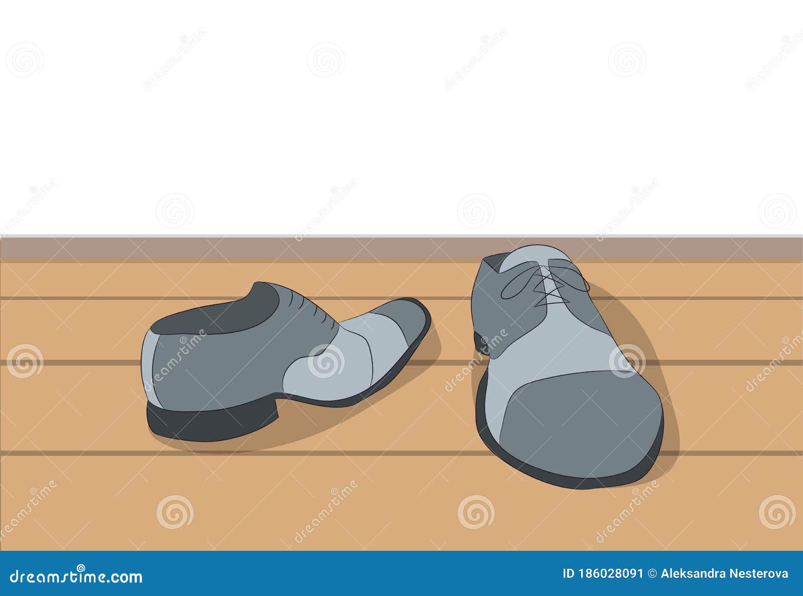 Vector Illustration of Shoes that Stands in the Room Stock Vector ...