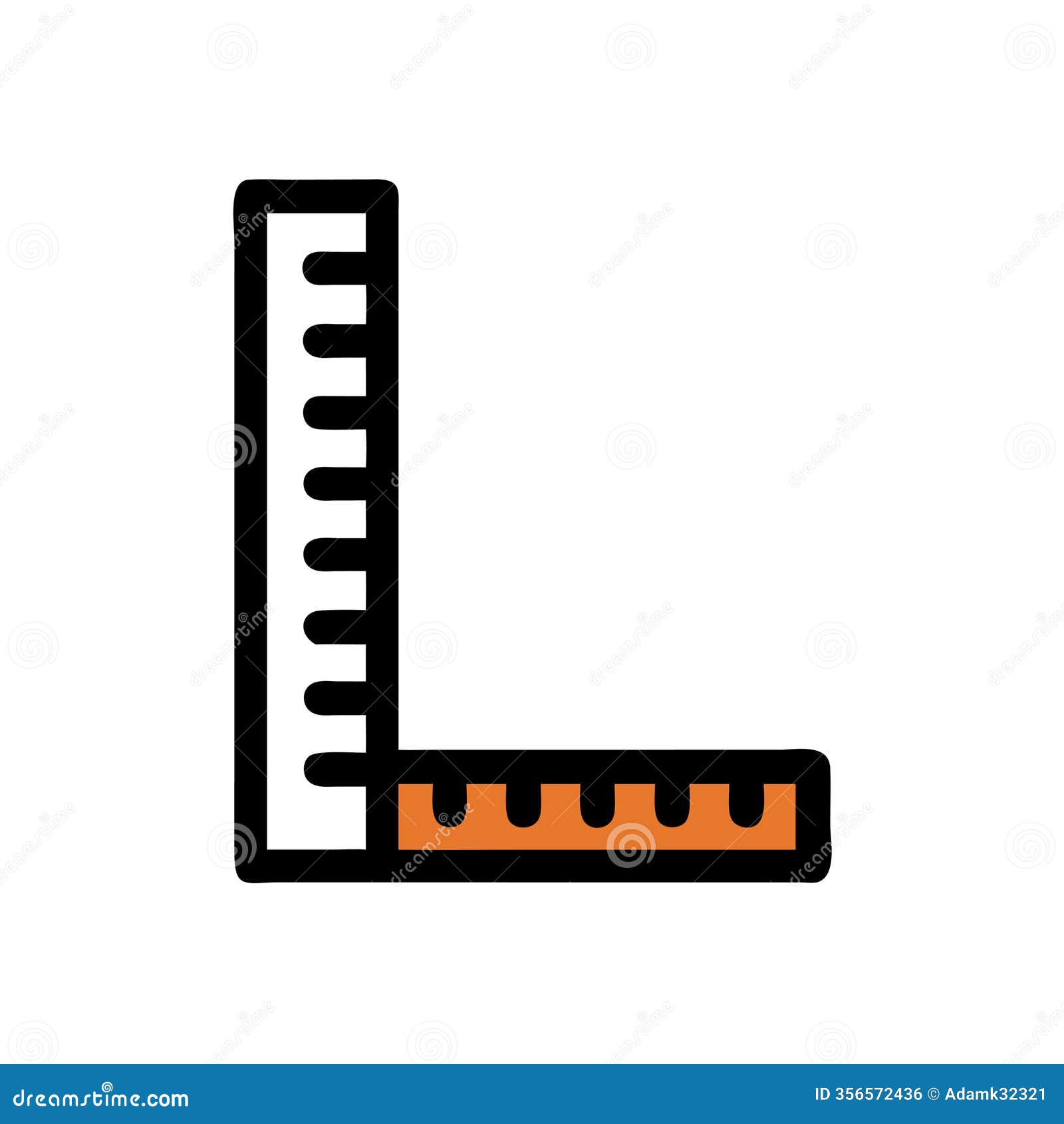 Vector Illustration of L Shaped Ruler for Design and Measurement Stock ...