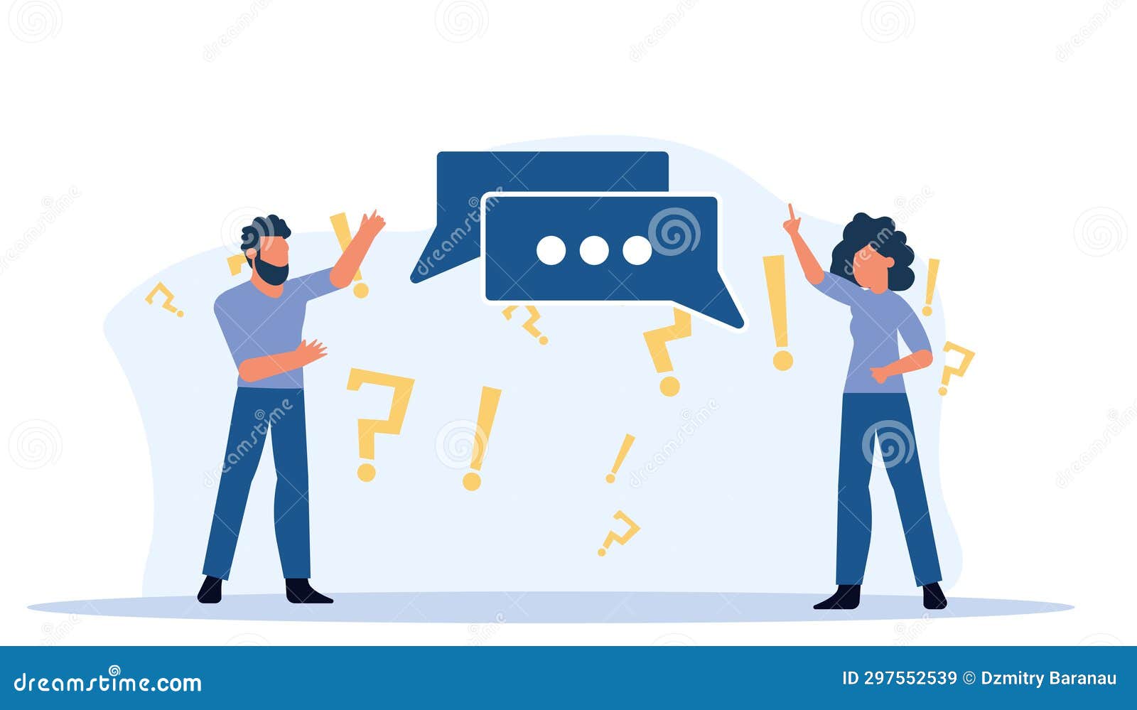 Vector Illustration Showcases a Person with a Speech Bubble ...