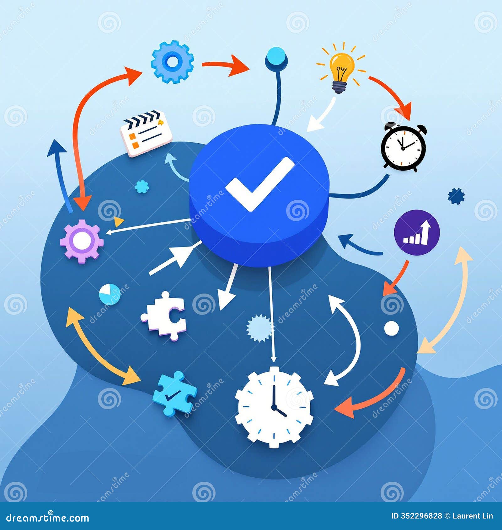 Task Interdependence Vector Illustration Stock Illustration ...
