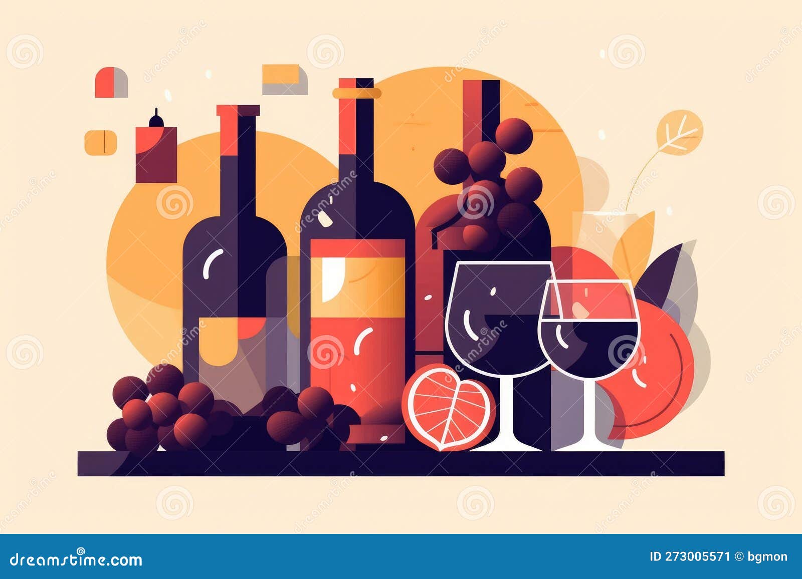 Vector Illustration Showcasing a Wine Bottle Design. Generative Ai ...