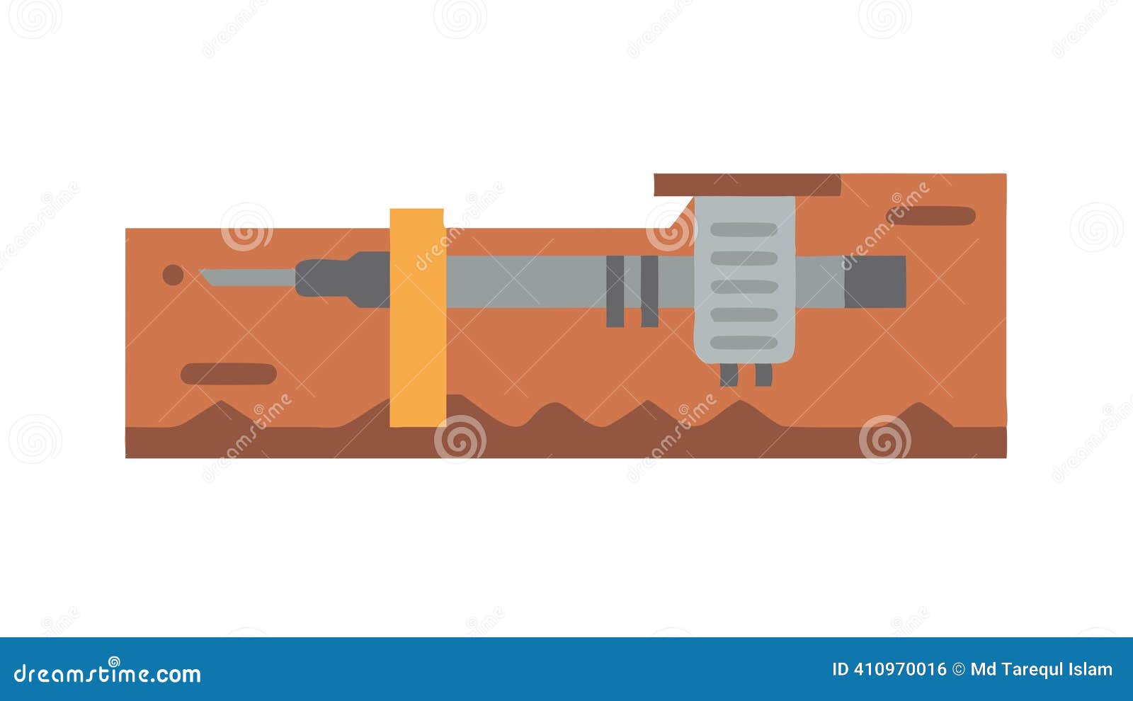 Underground Pipe Relining Process. Cross-section View Shows Liner ...