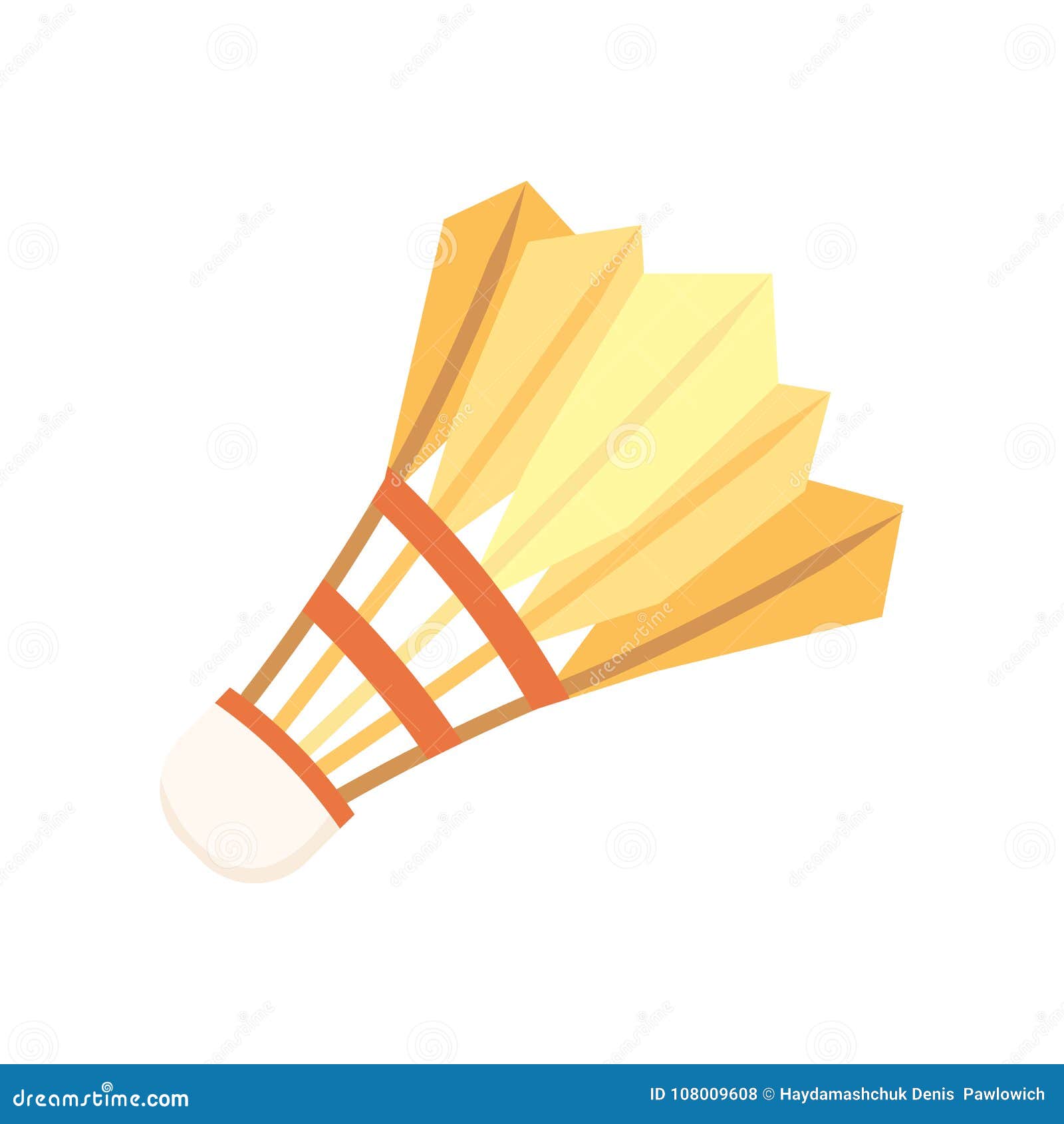 Vector Illustration of Shuttlecock in Cartoon Style. Stock Vector ...