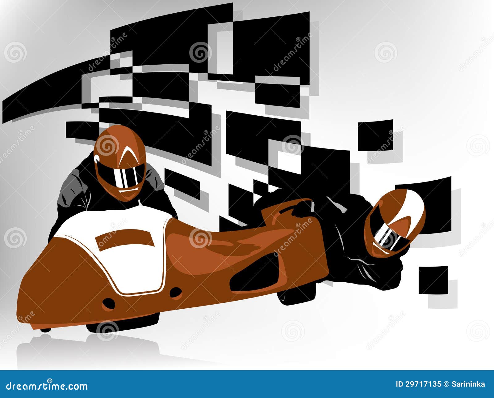 Sidecar racer stock vector. Illustration of black, active - 29717135